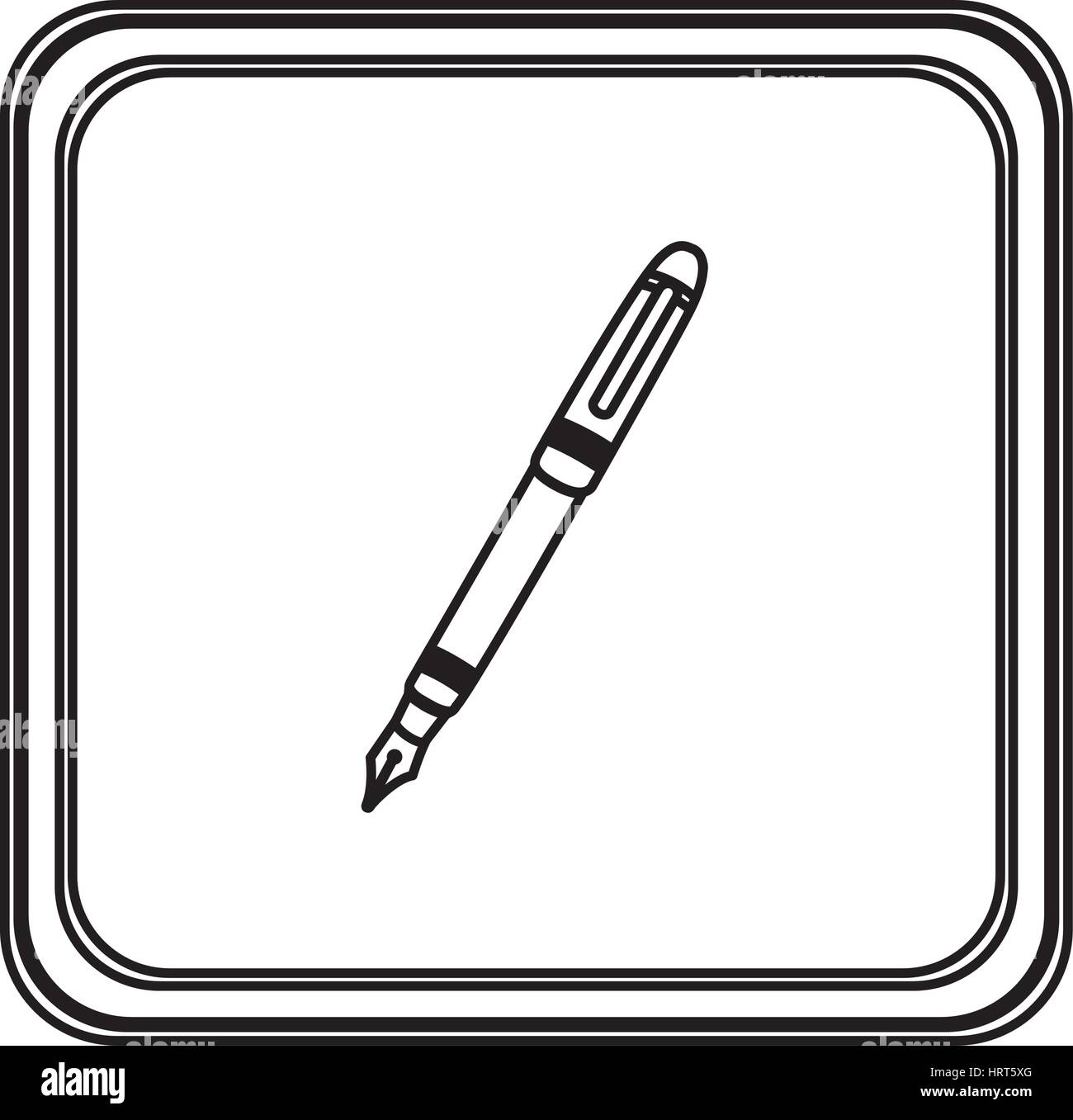 figure emblem ballpoint icon Stock Vector Image & Art - Alamy