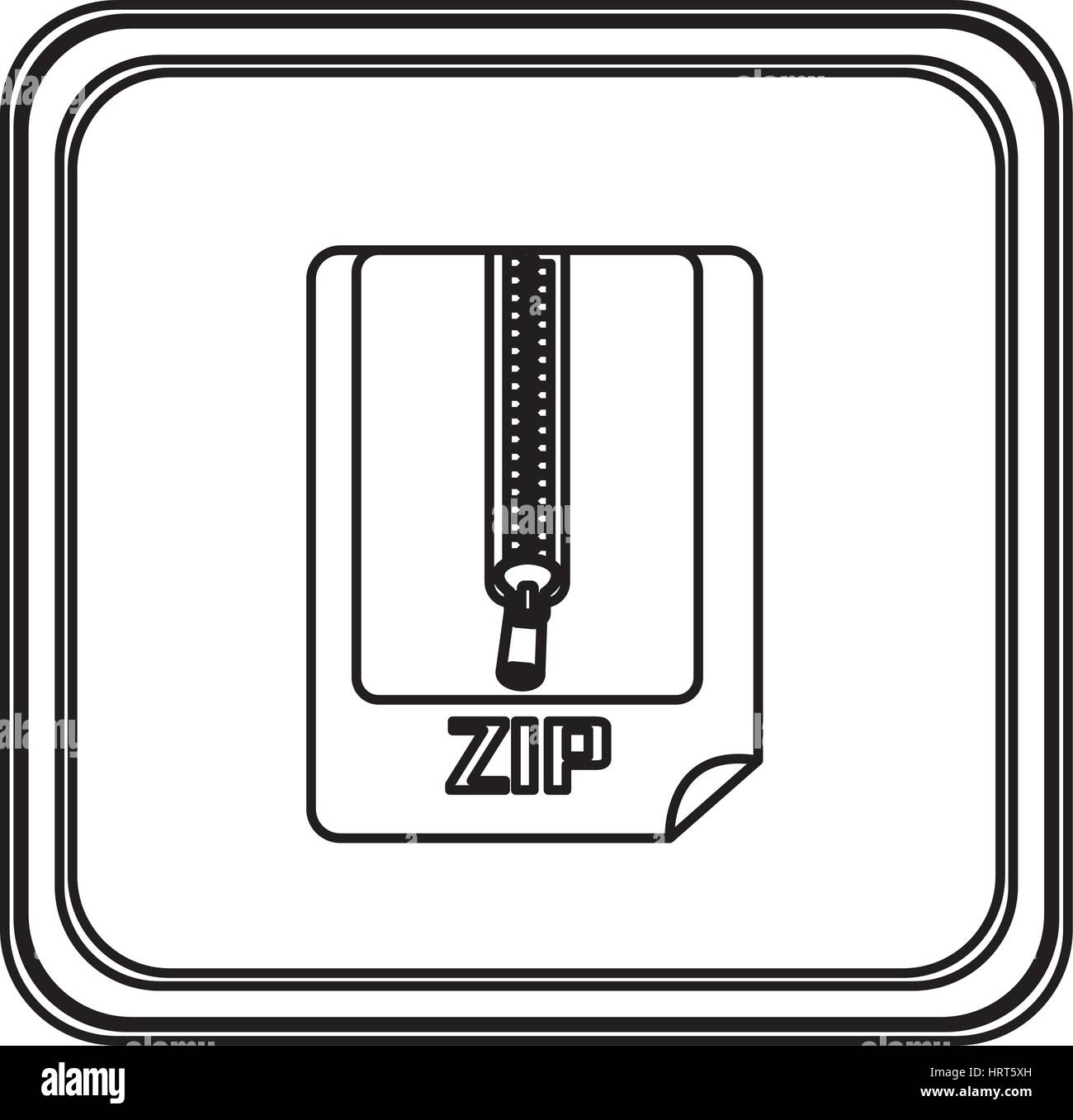 figure emblem laptop zip document icon Stock Vector Image & Art - Alamy