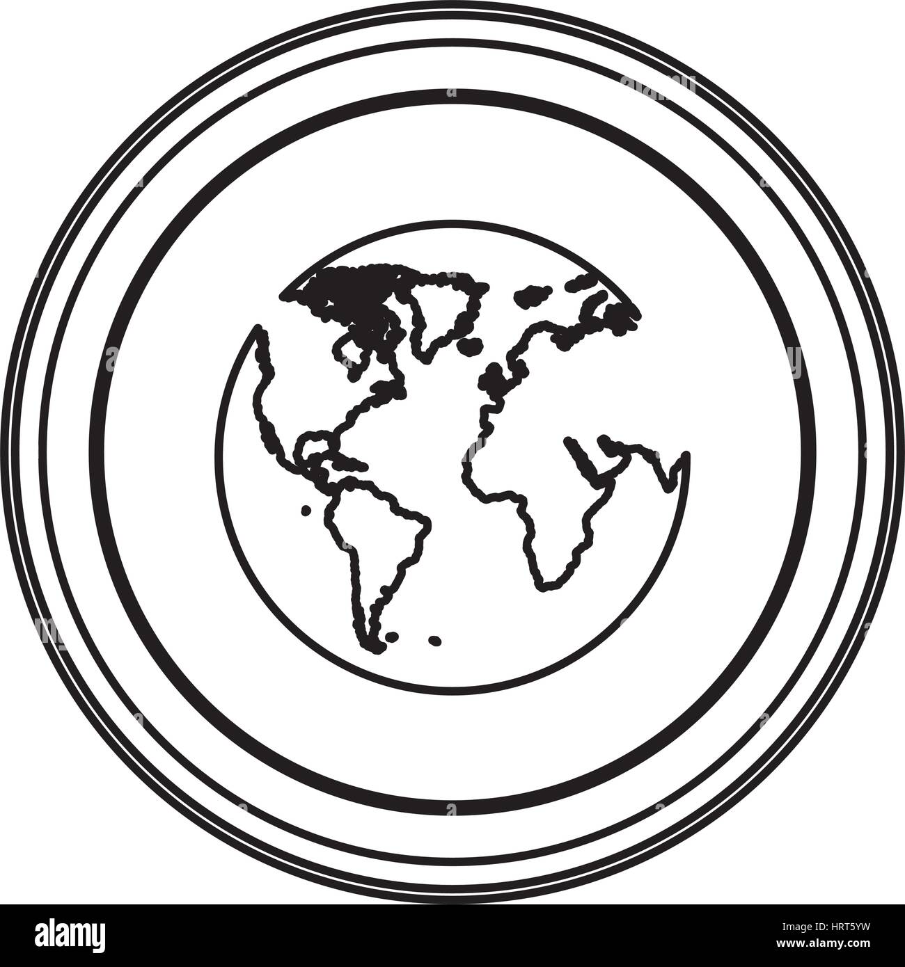 figure emblem earth planet icon Stock Vector Image & Art - Alamy
