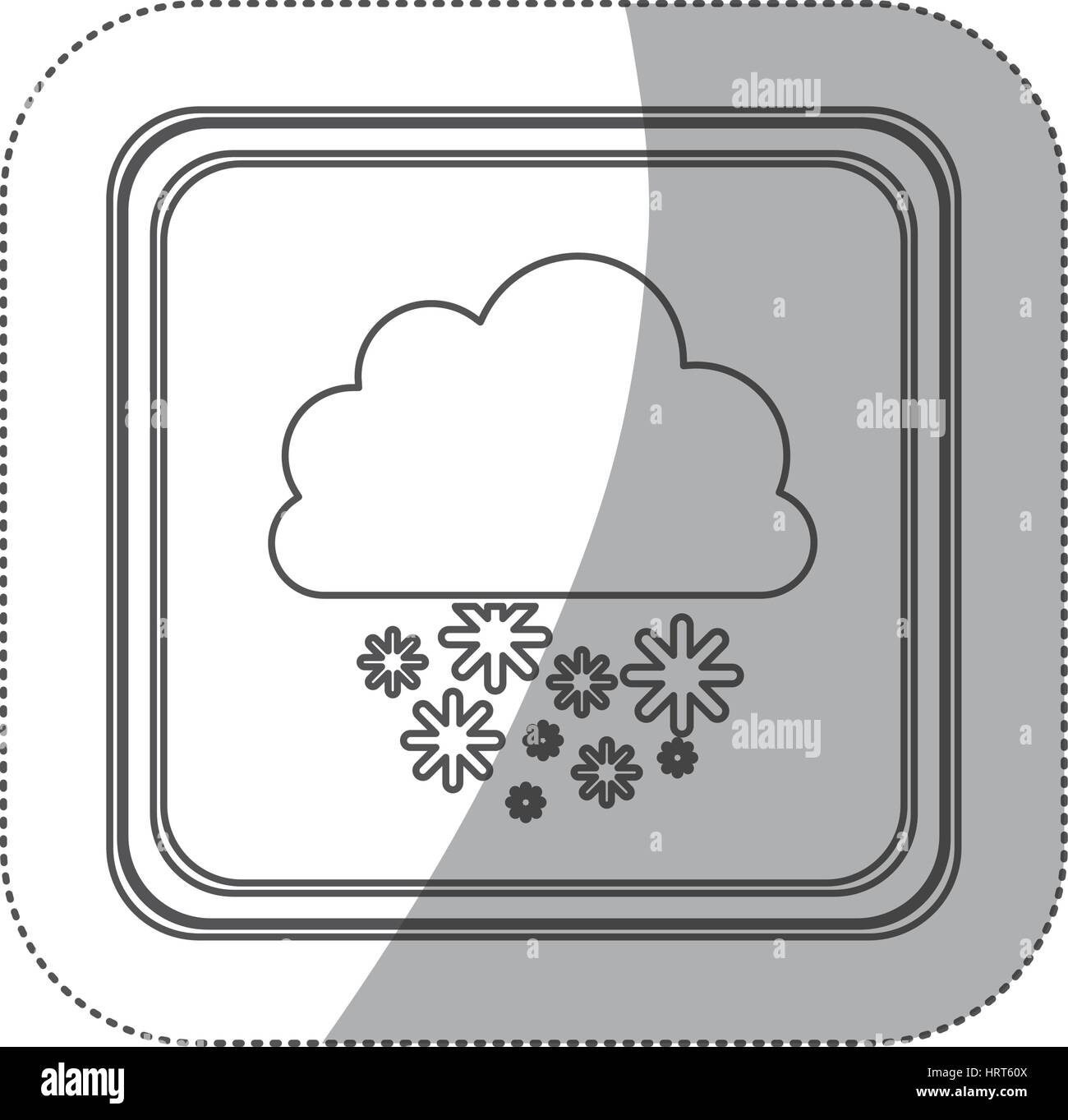 Snowing symbol flat design hi-res stock photography and images - Alamy