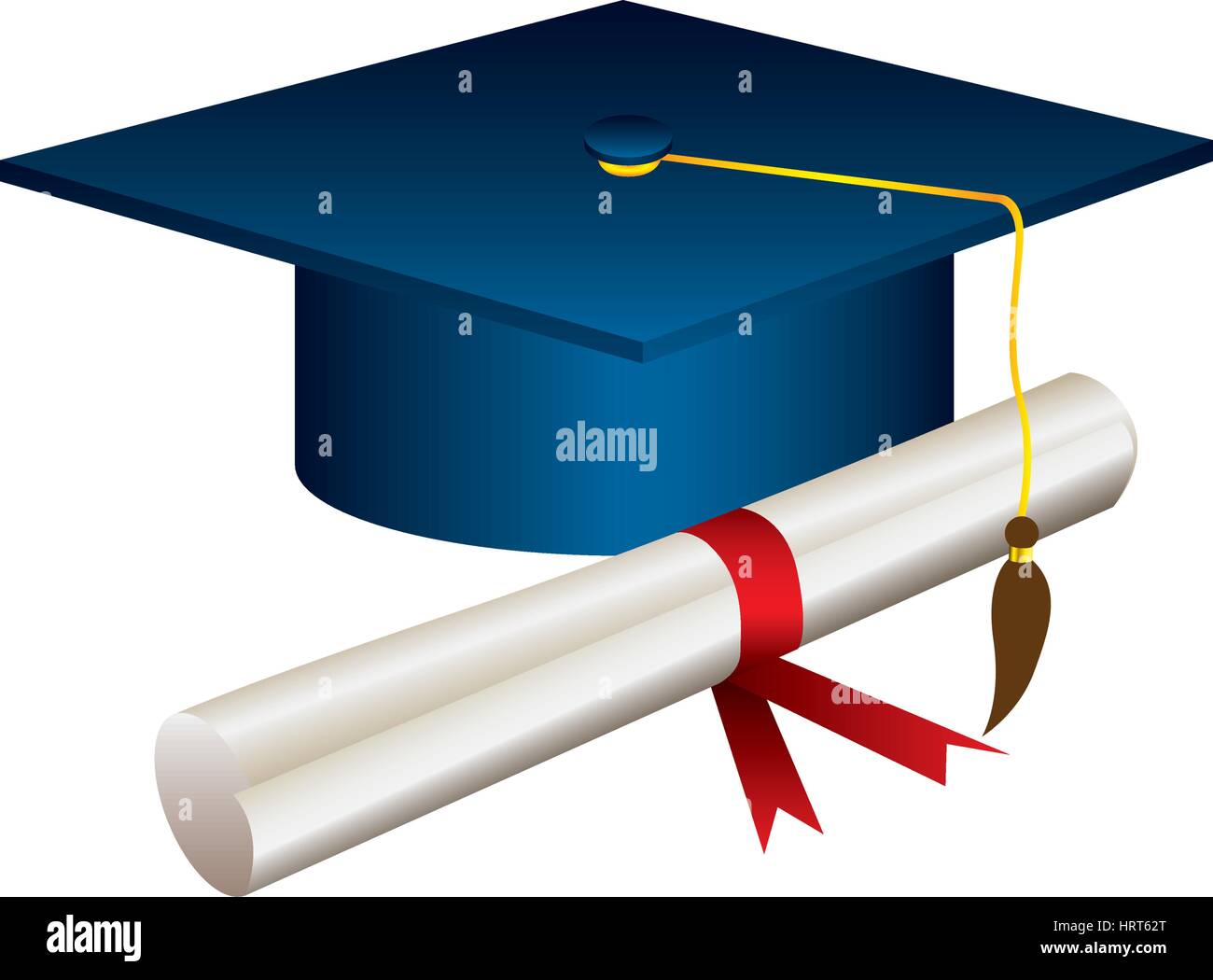 Blue graduation hat yellow tassel hi-res stock photography and images ...