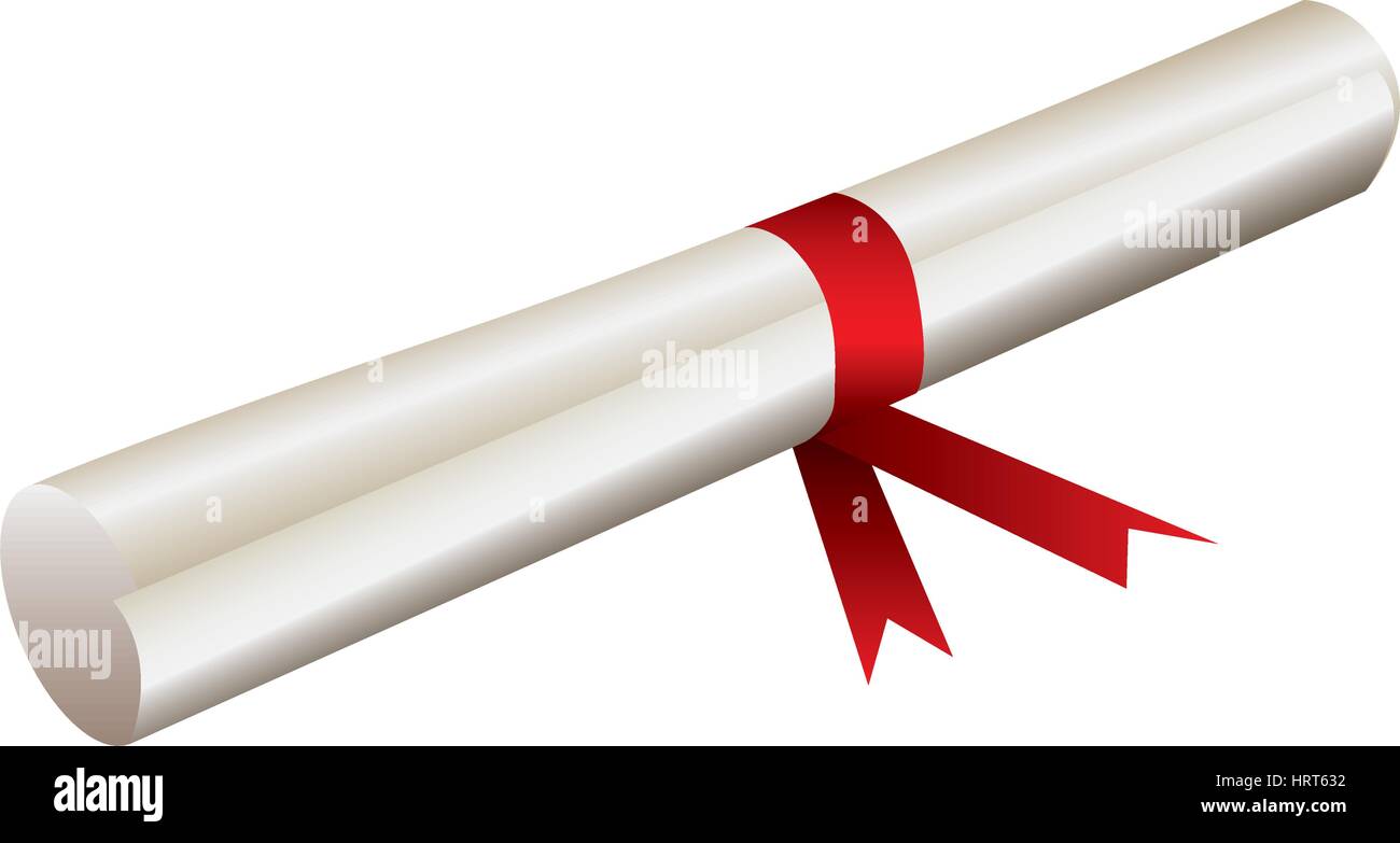 color diploma with red ribbon icon Stock Vector Image & Art - Alamy