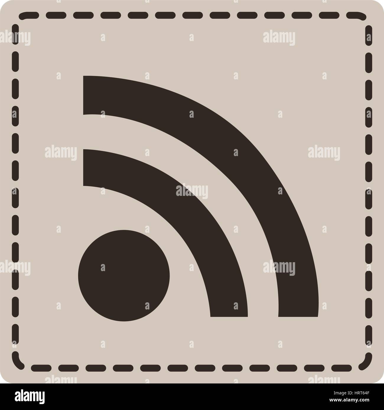 emblem sticker wifi icon Stock Vector Image & Art - Alamy