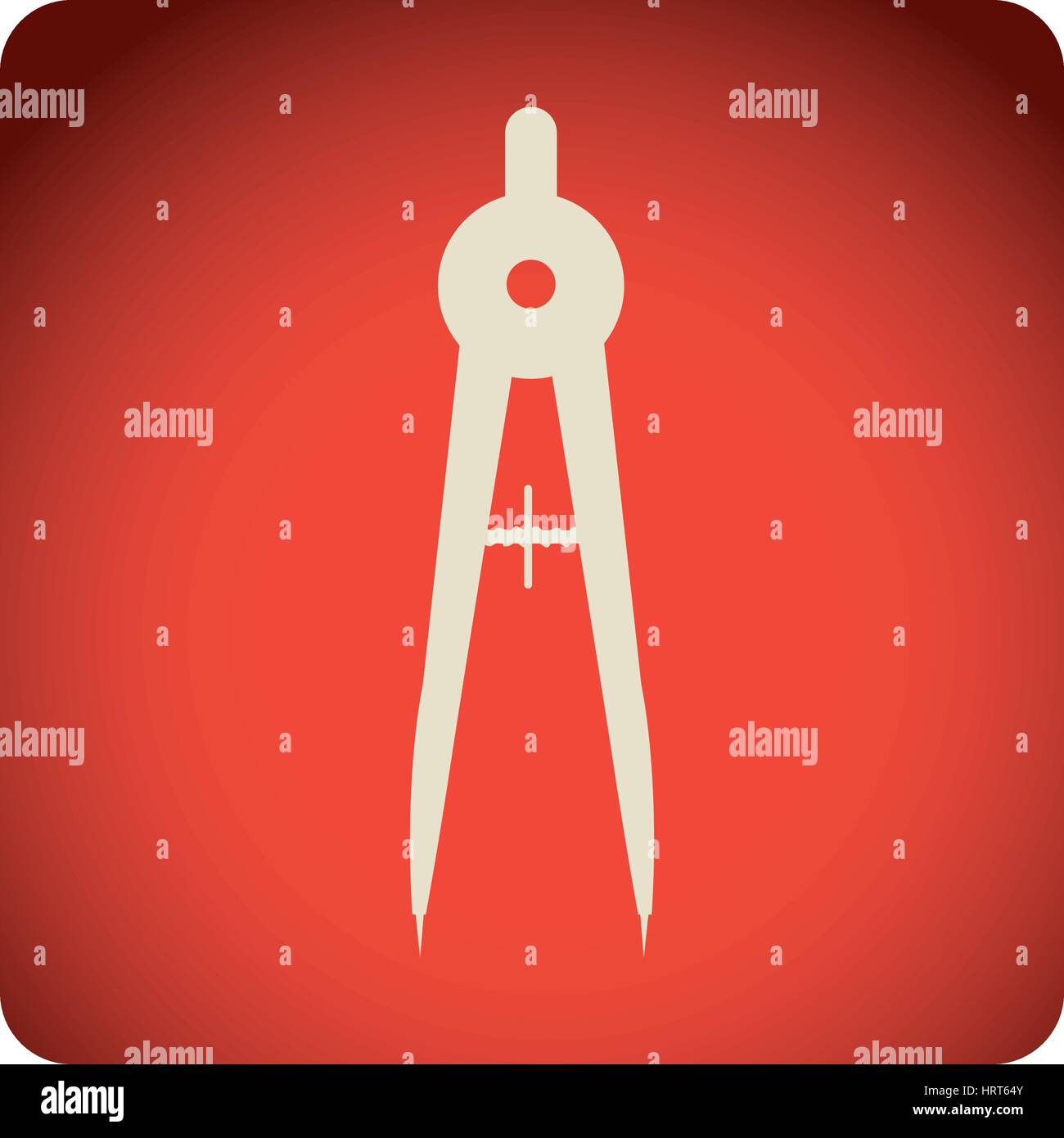 Compass red pencil geometry hi-res stock photography and images - Alamy