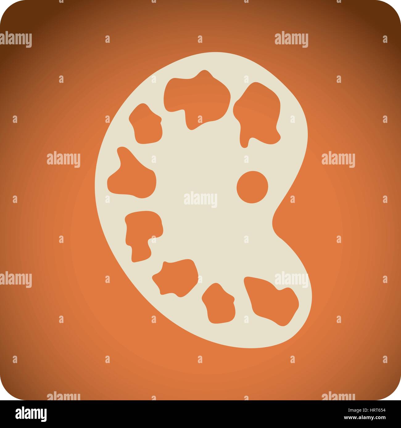 orange emblem artist palette icon Stock Vector Image & Art - Alamy