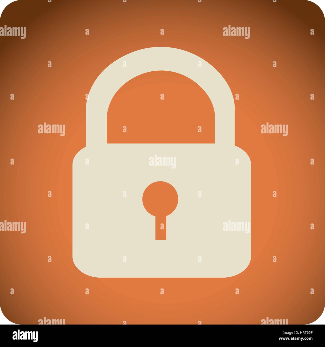 orange emblem lock icon Stock Vector Image & Art - Alamy