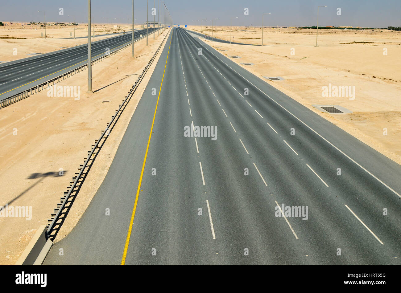 Partially completed modern highway (express way) with road diversion ...