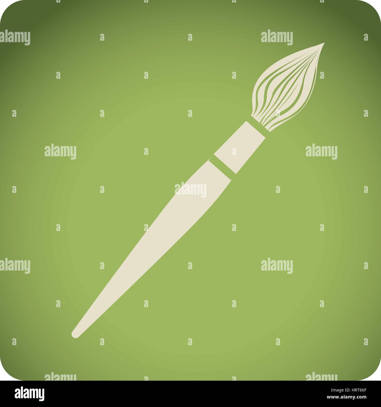 green emblem paint brush icon Stock Vector Image & Art - Alamy