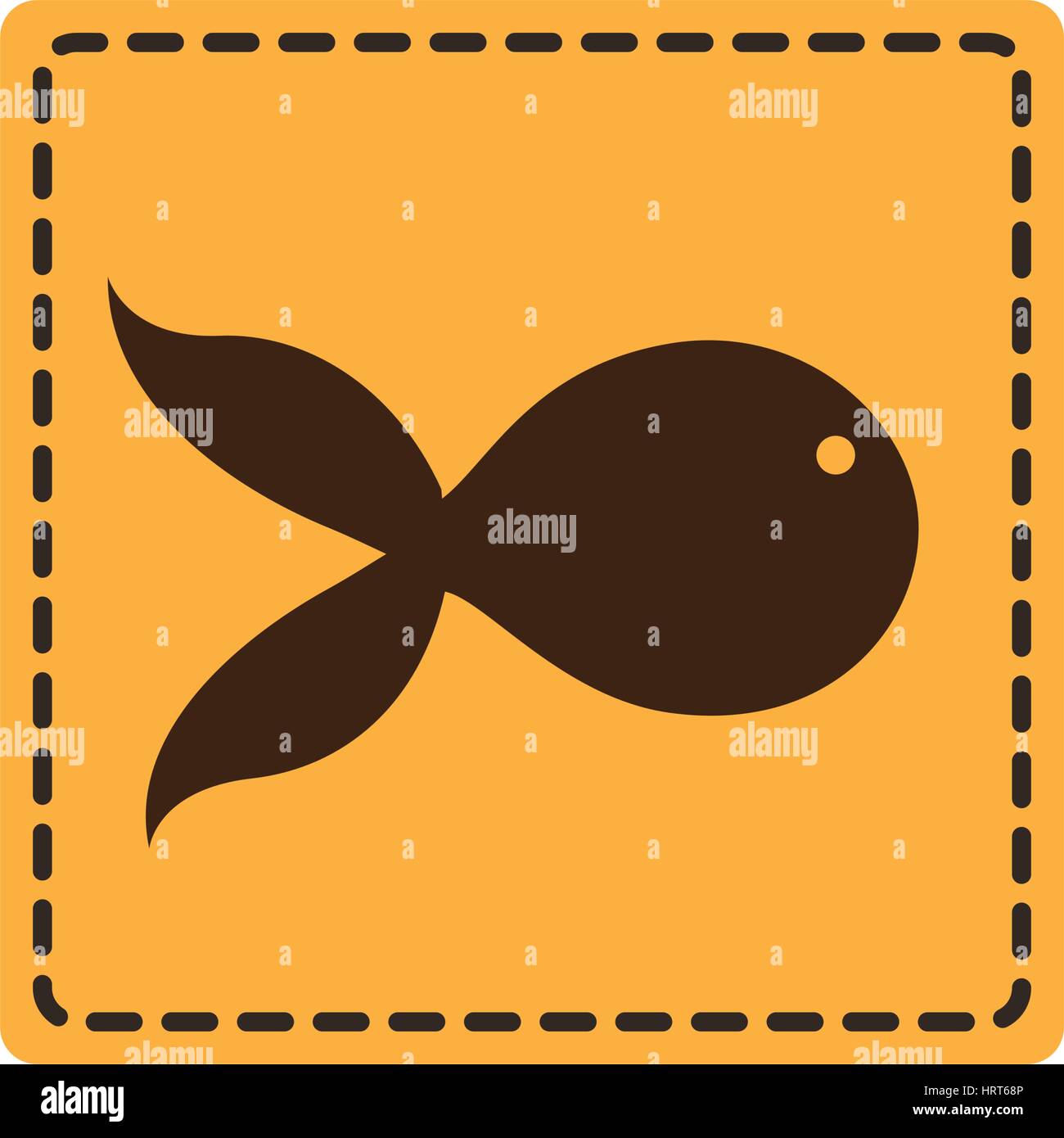 yellow emblem fish icon Stock Vector Image & Art - Alamy