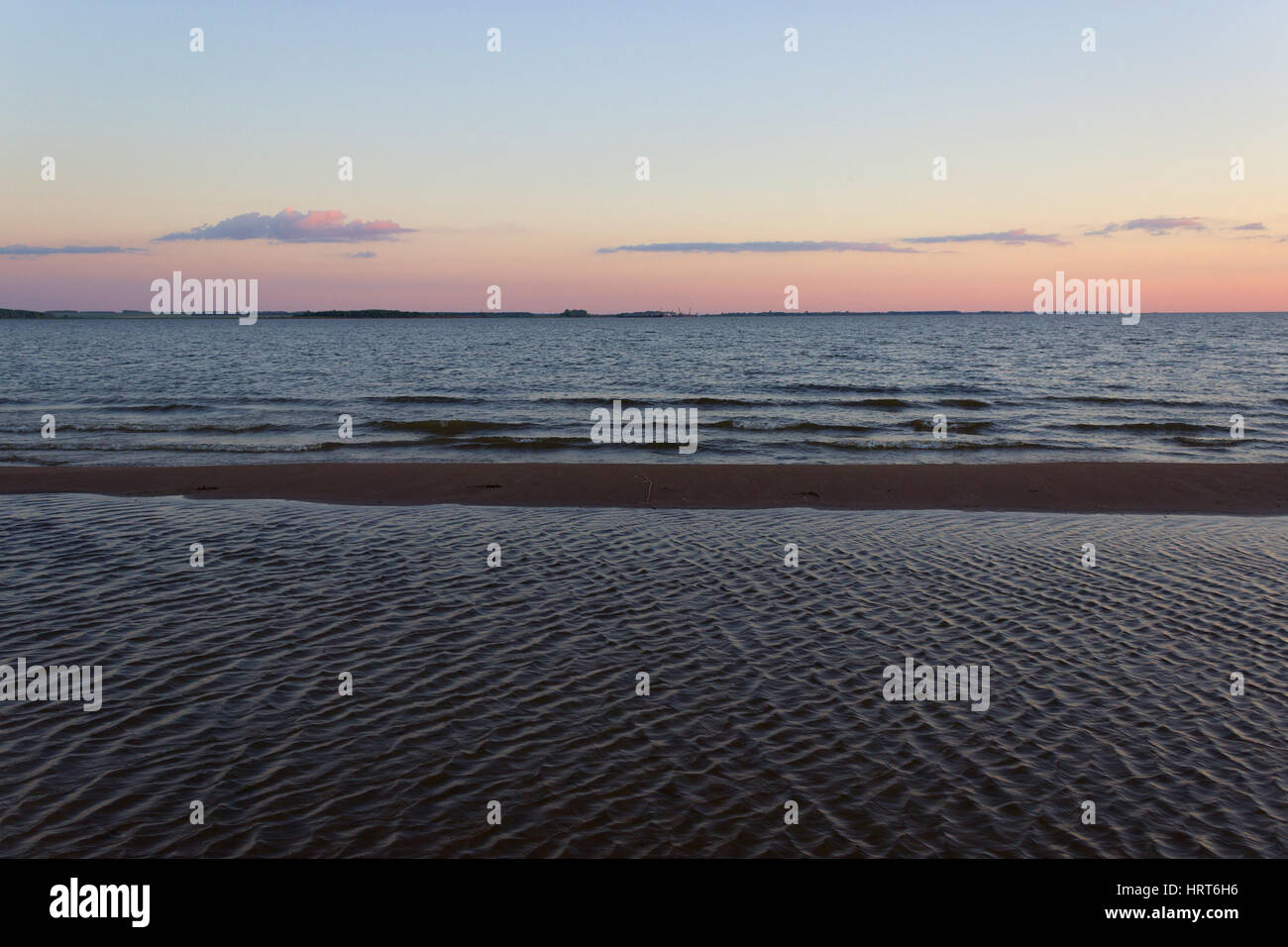 beautiful Scenic sunset over ocean beach. summer vacation Stock Photo ...