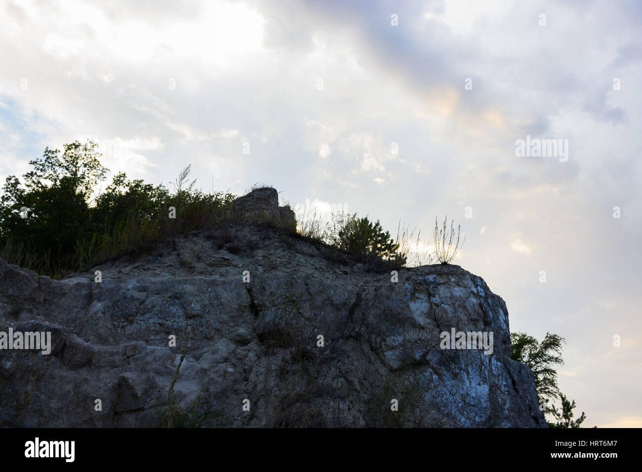 rocks on sky background. collage of two images Stock Photo - Alamy