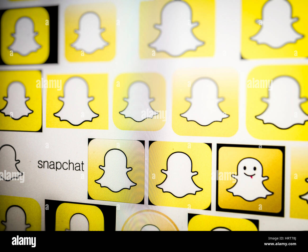 Snapchat logo's on a website, Snapchat is a Social Media platform first ...