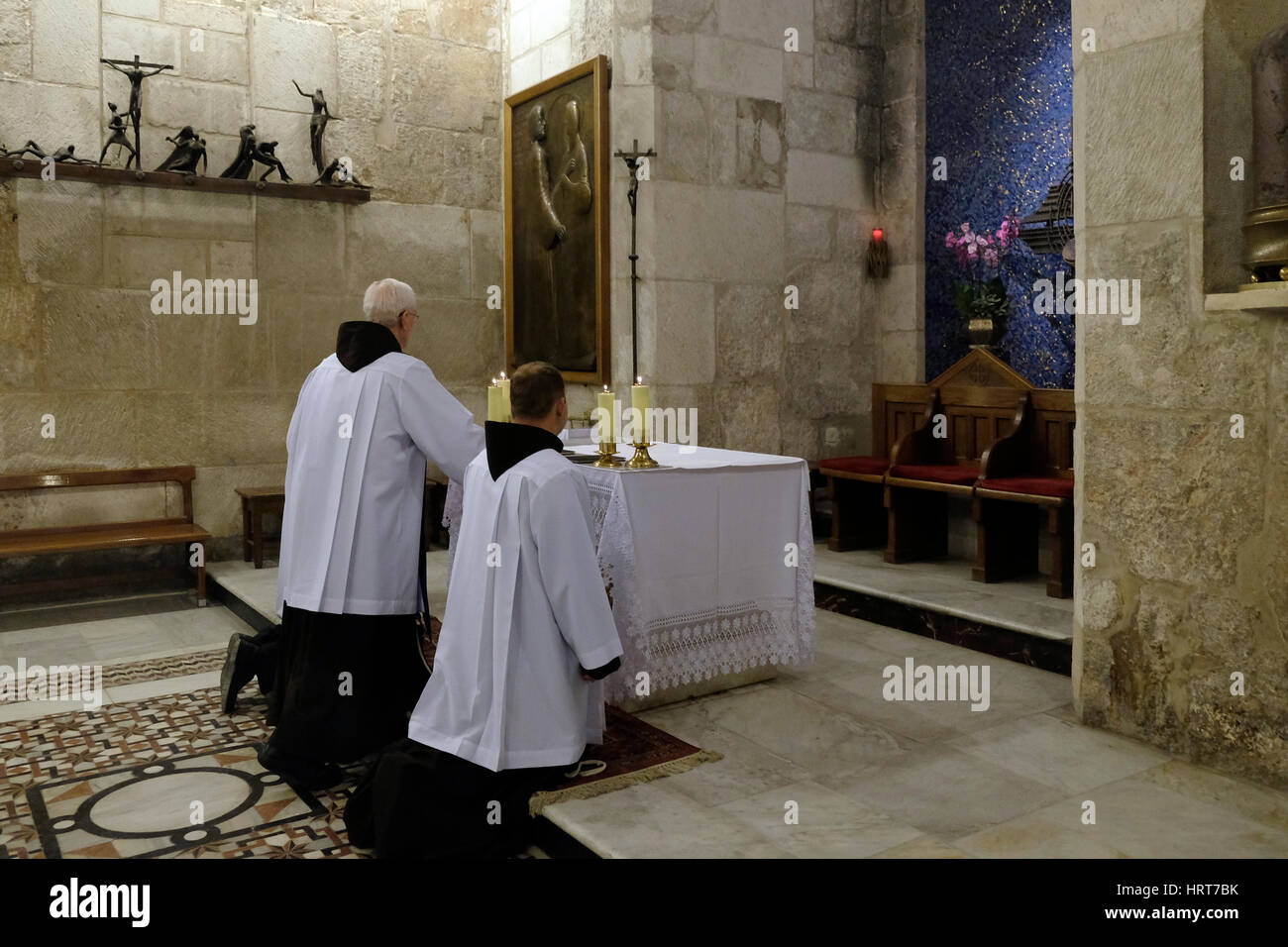 Chapel of the apparition of jesus to his mother hi-res stock ...