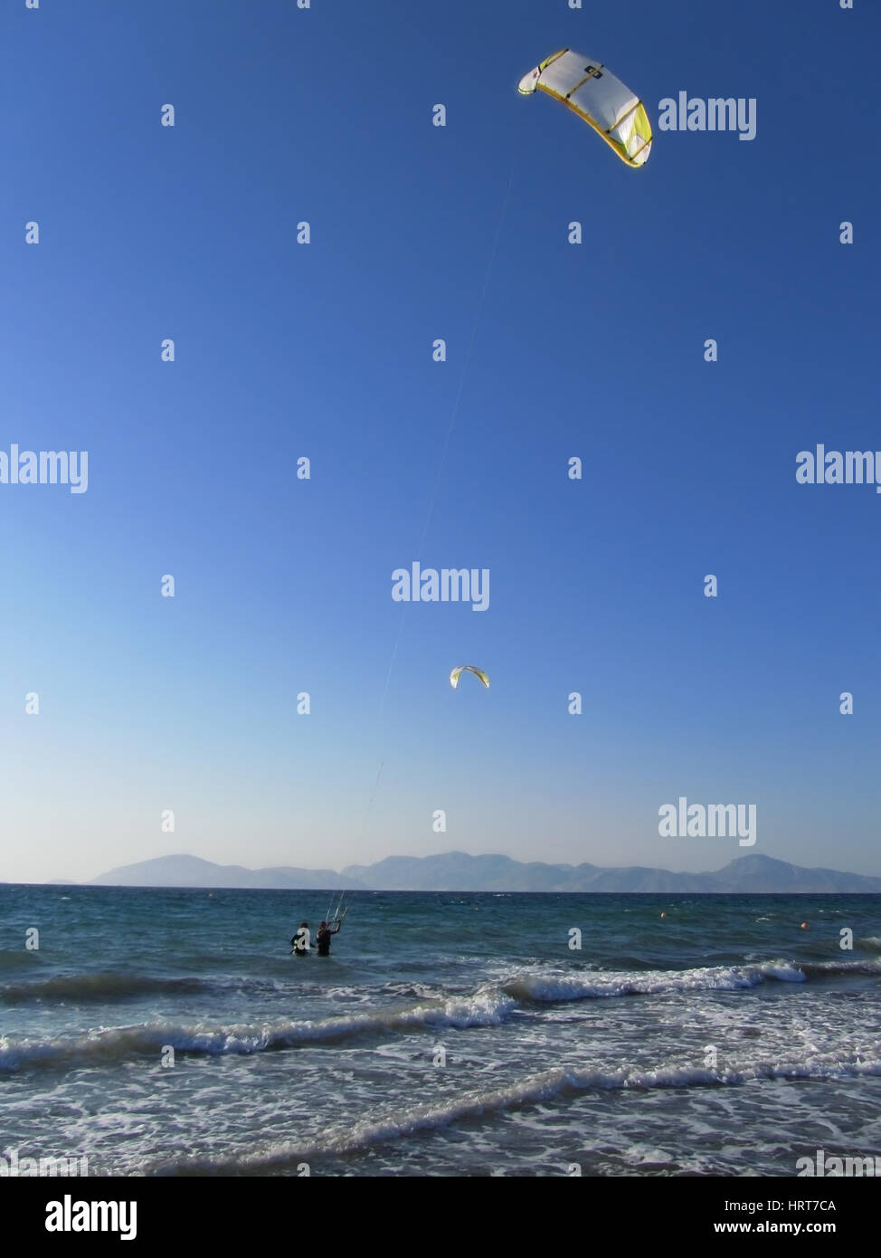 Kite surfer at Mastichari, Kos, a greek island Stock Photo - Alamy