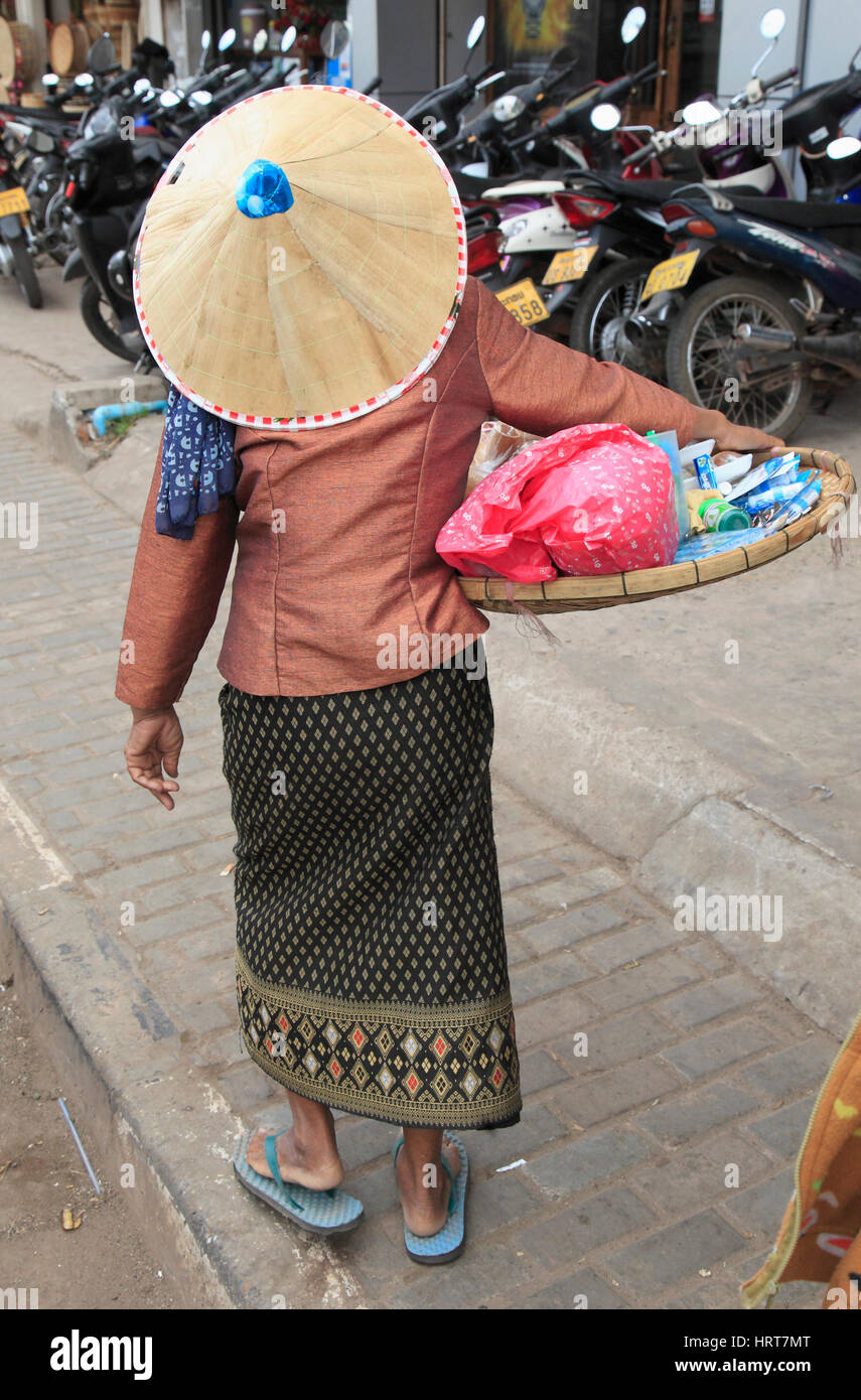 Laos, Vientiane, street vendor, street scene, people Stock Photo - Alamy