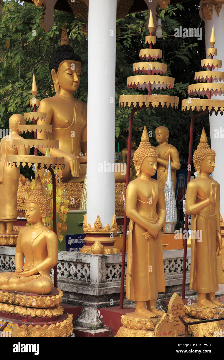 Laos, Vientiane, Wat Si Saket, temple, museum, Buddha statues Stock ...