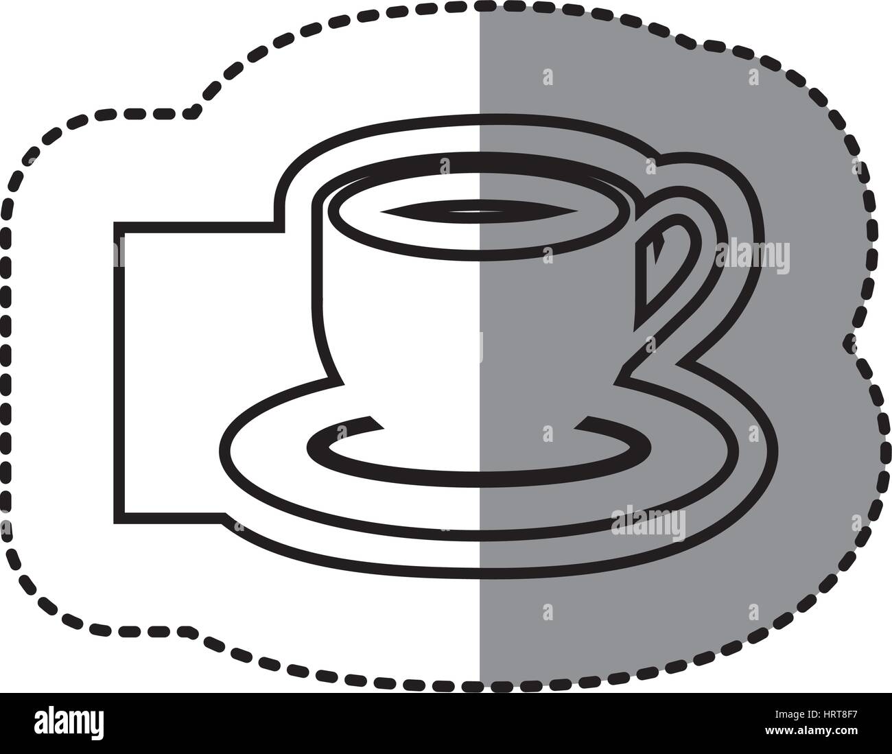 figure emblem cup with plate icon Stock Vector Image & Art - Alamy