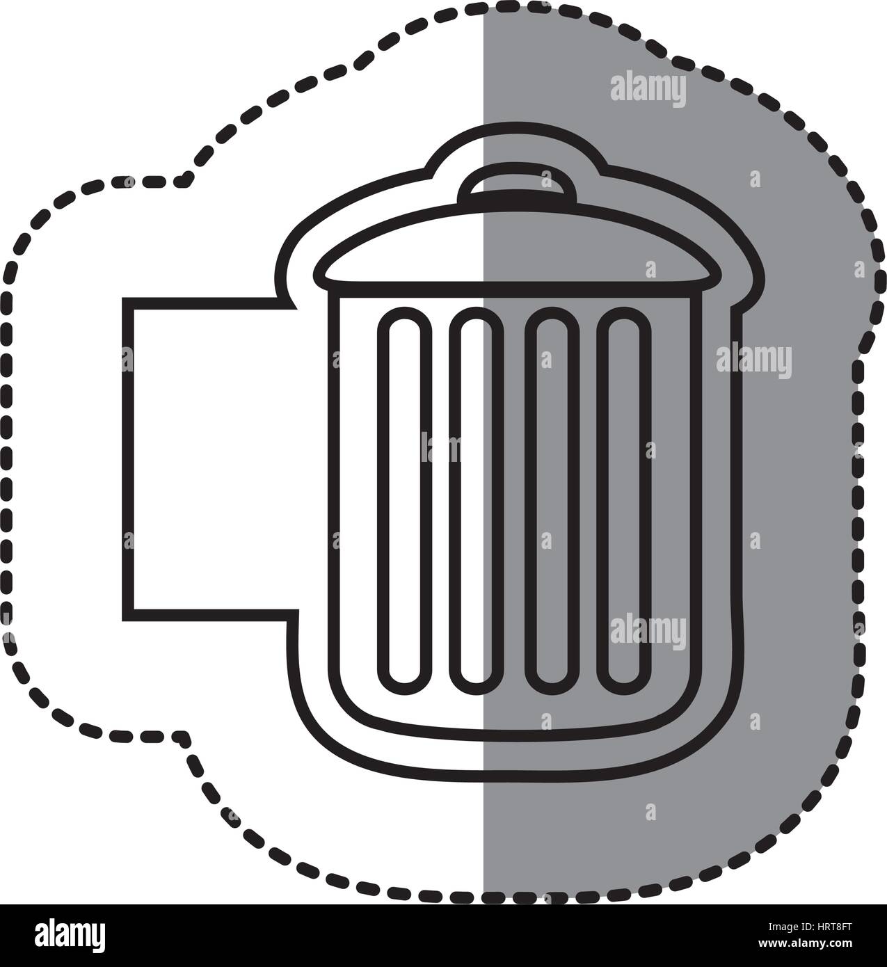 figure emblem metal trash can icon Stock Vector Image & Art - Alamy