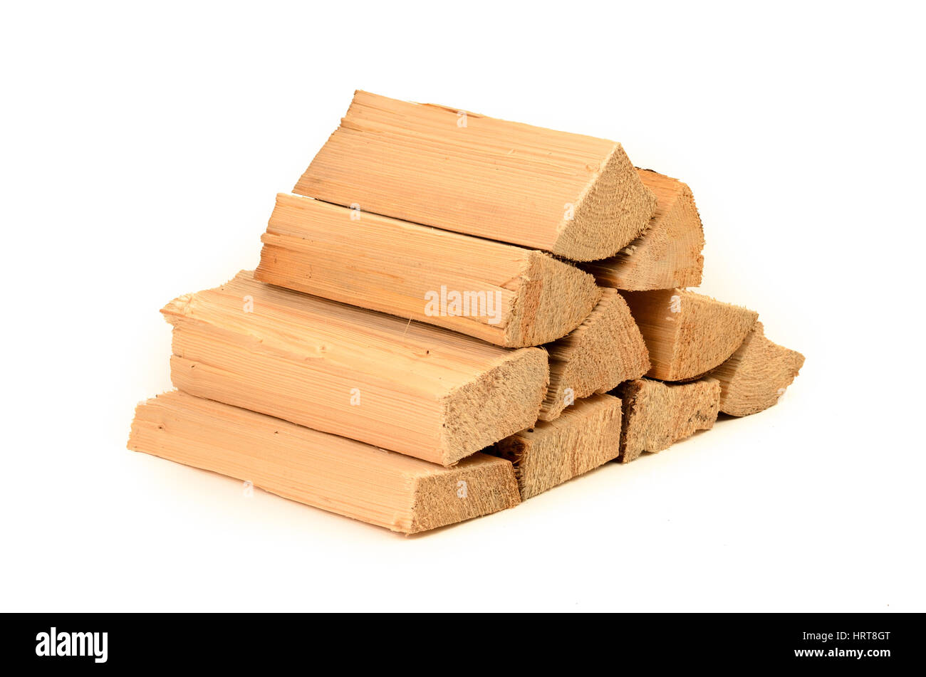 Firewood isolated on white background Stock Photo - Alamy