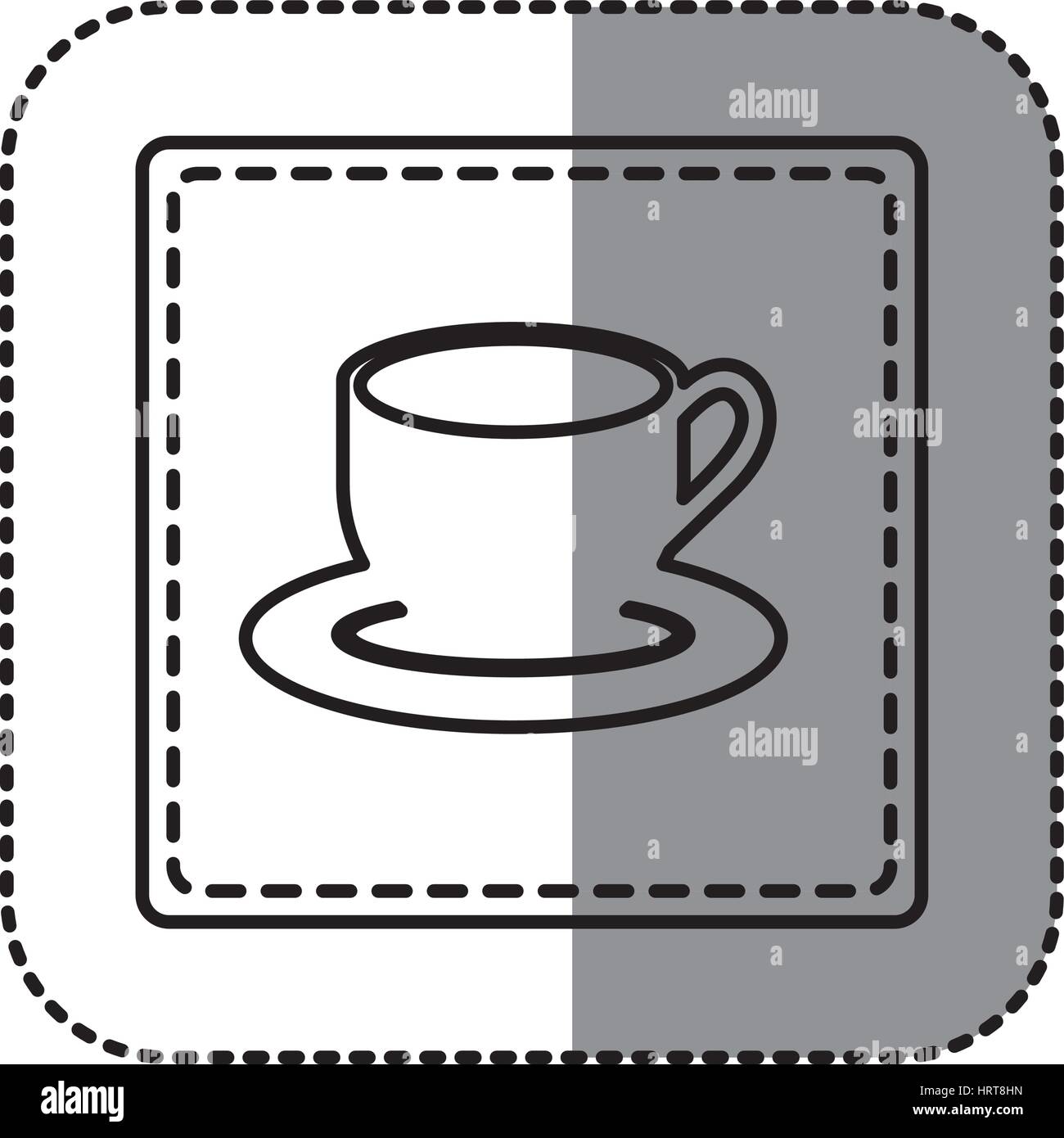 Contour symbol cup plate icon hi-res stock photography and images - Alamy