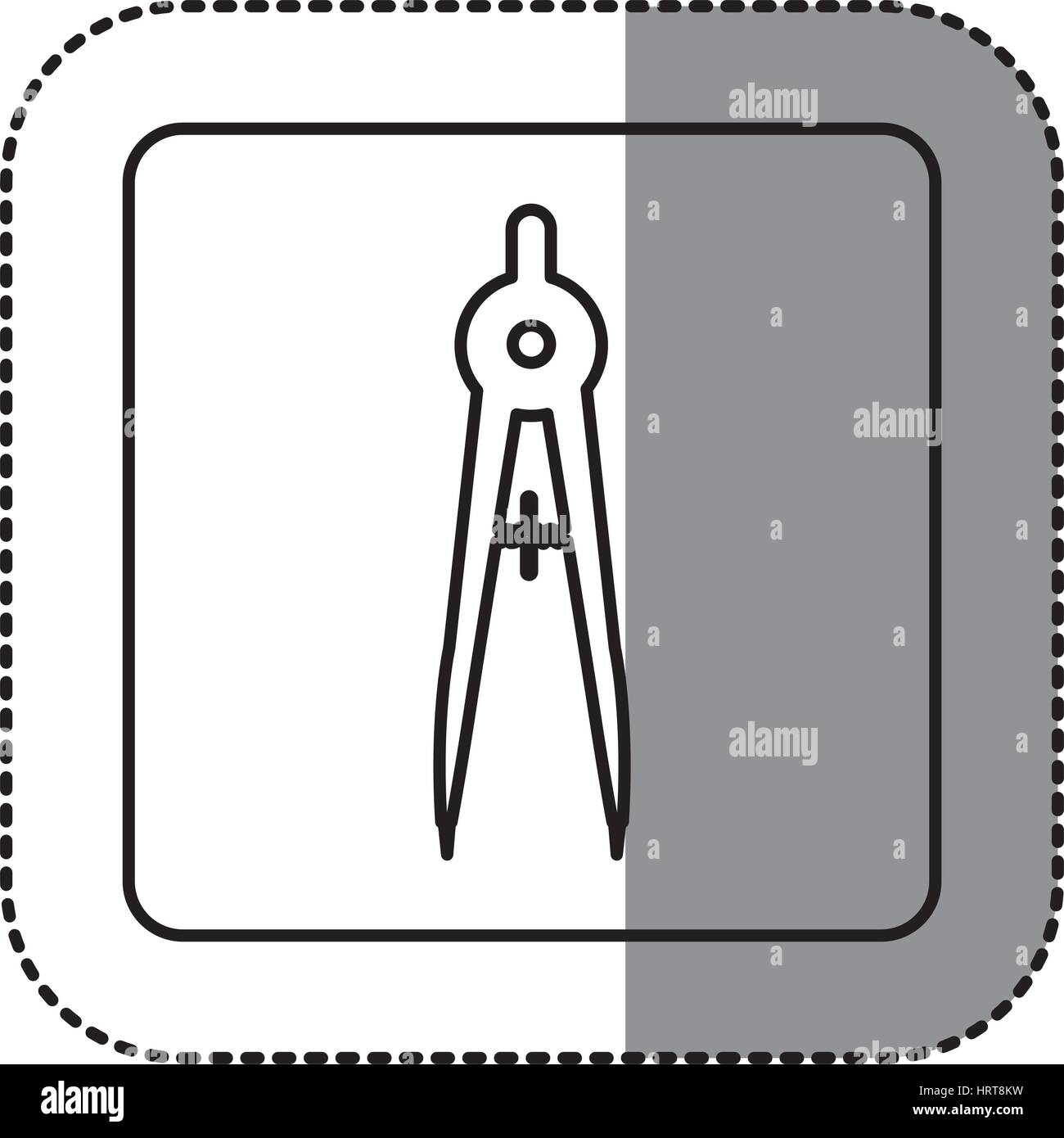 figure emblem compass school tools icon Stock Vector Image & Art - Alamy