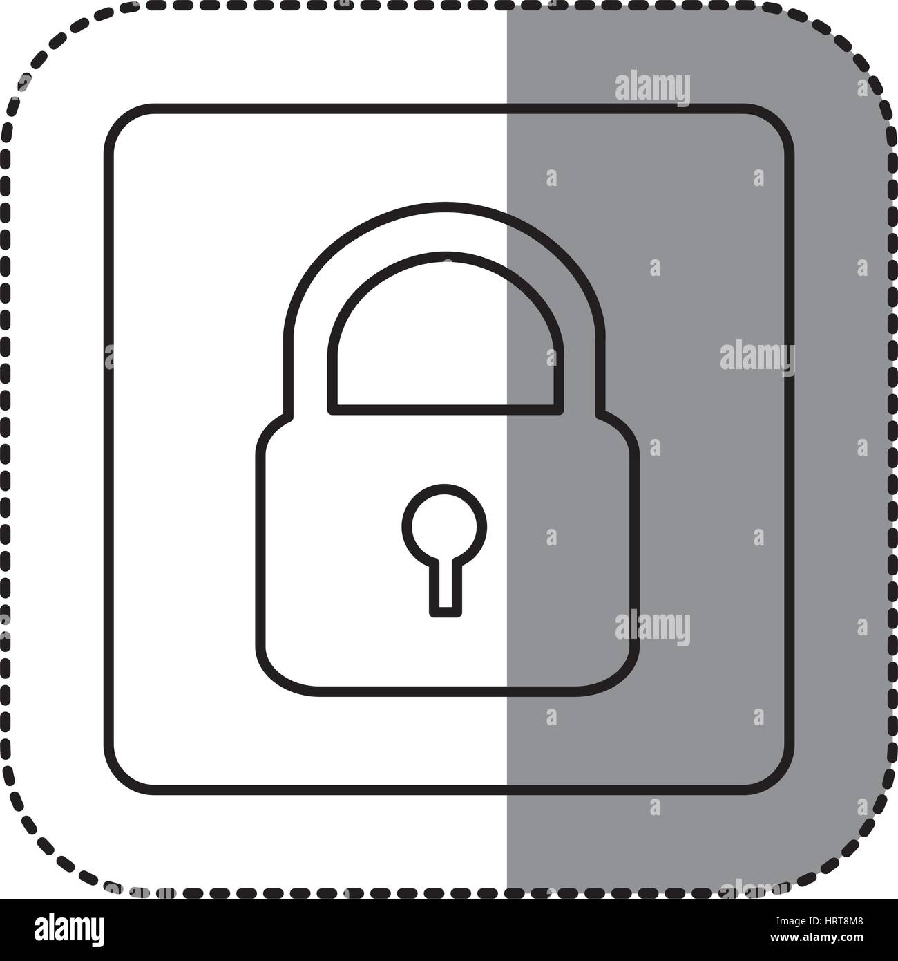 white emblem lock icon Stock Vector Image & Art - Alamy
