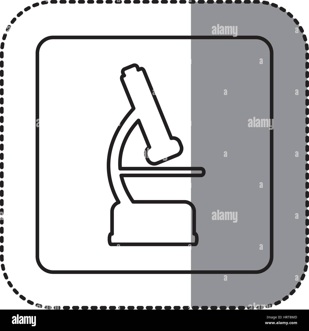 white emblem microscope icon Stock Vector Image & Art - Alamy