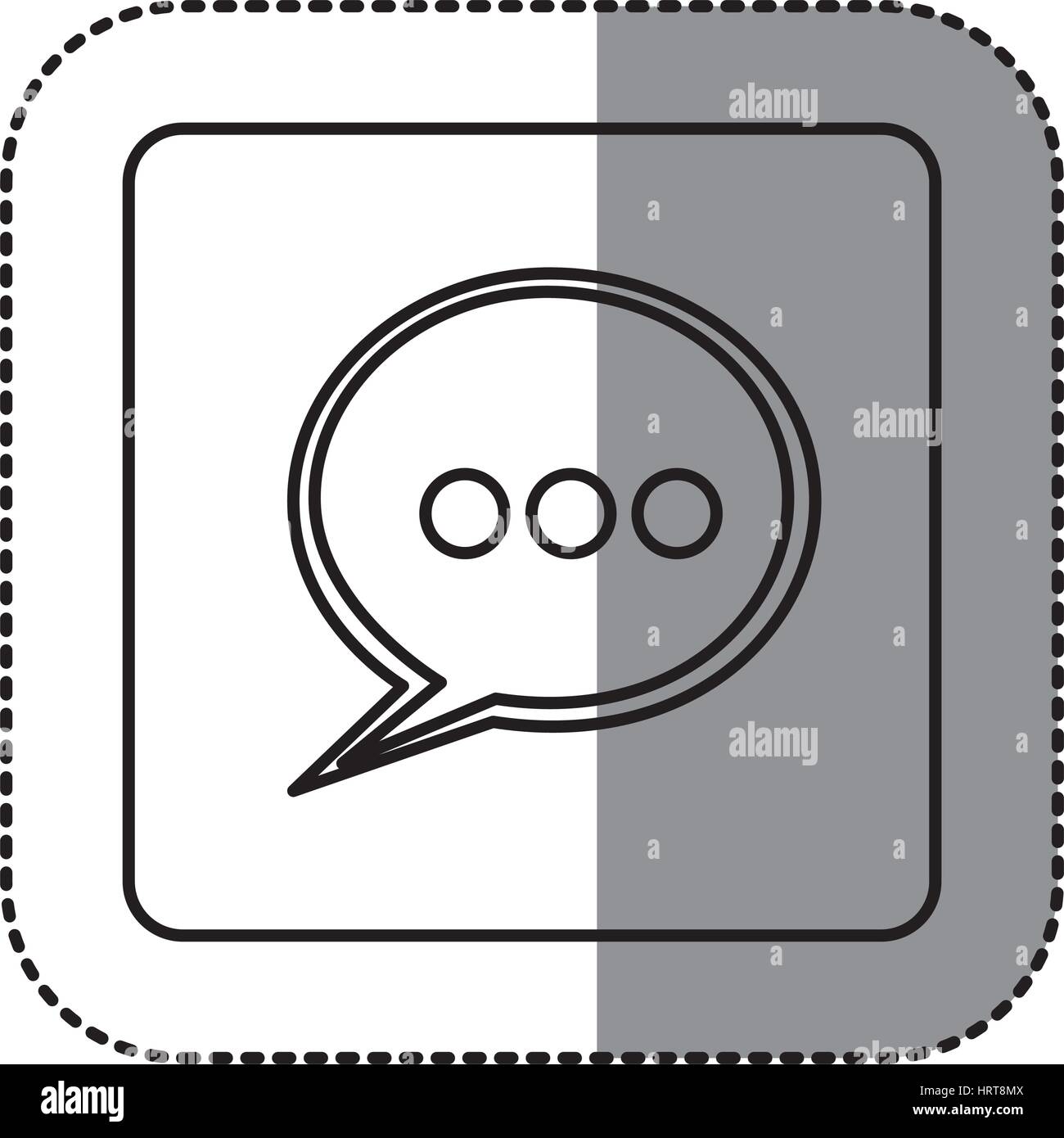 white emblem chat bubble icon Stock Vector Image & Art - Alamy