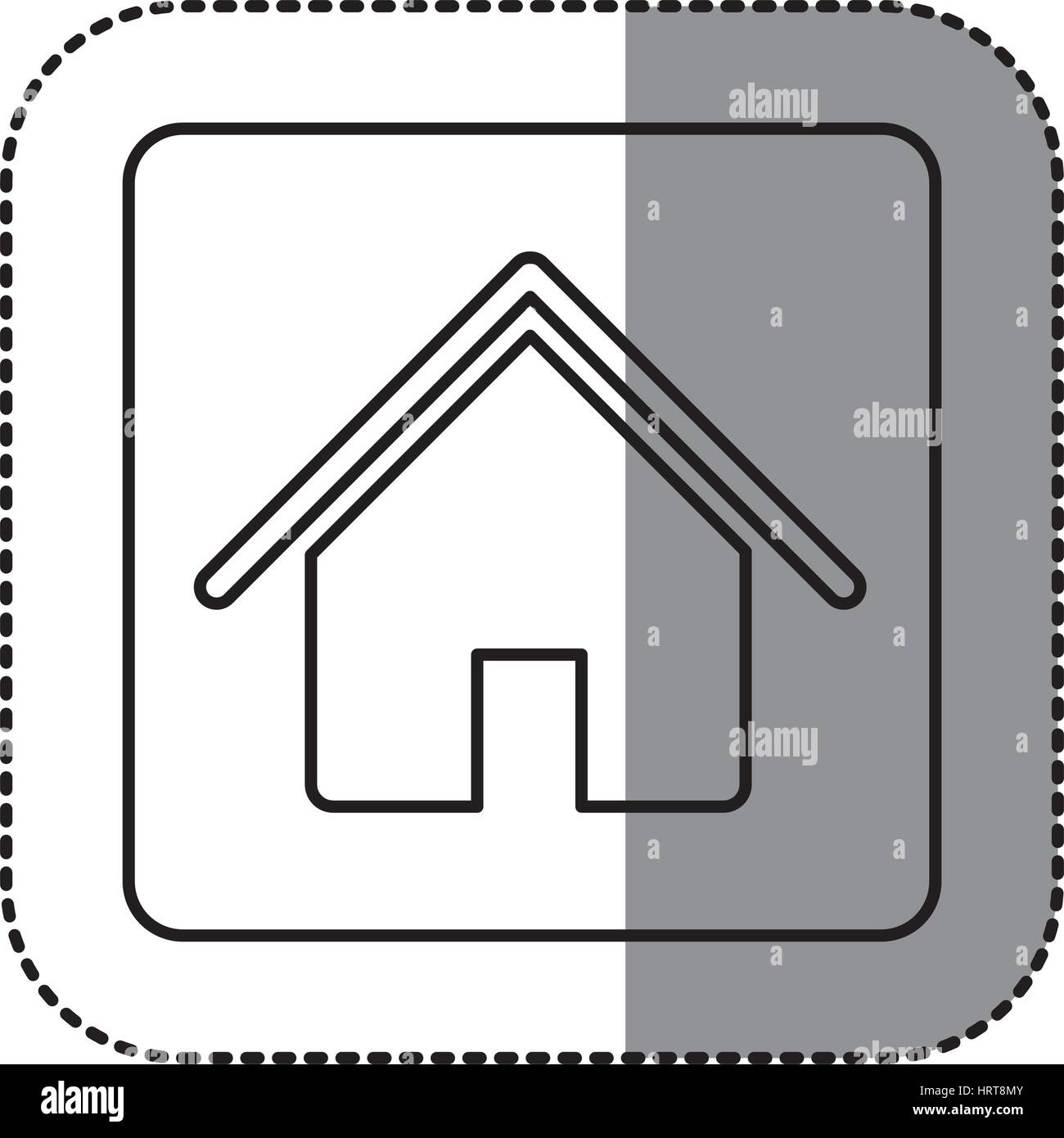 white emblem house icon Stock Vector Image & Art - Alamy