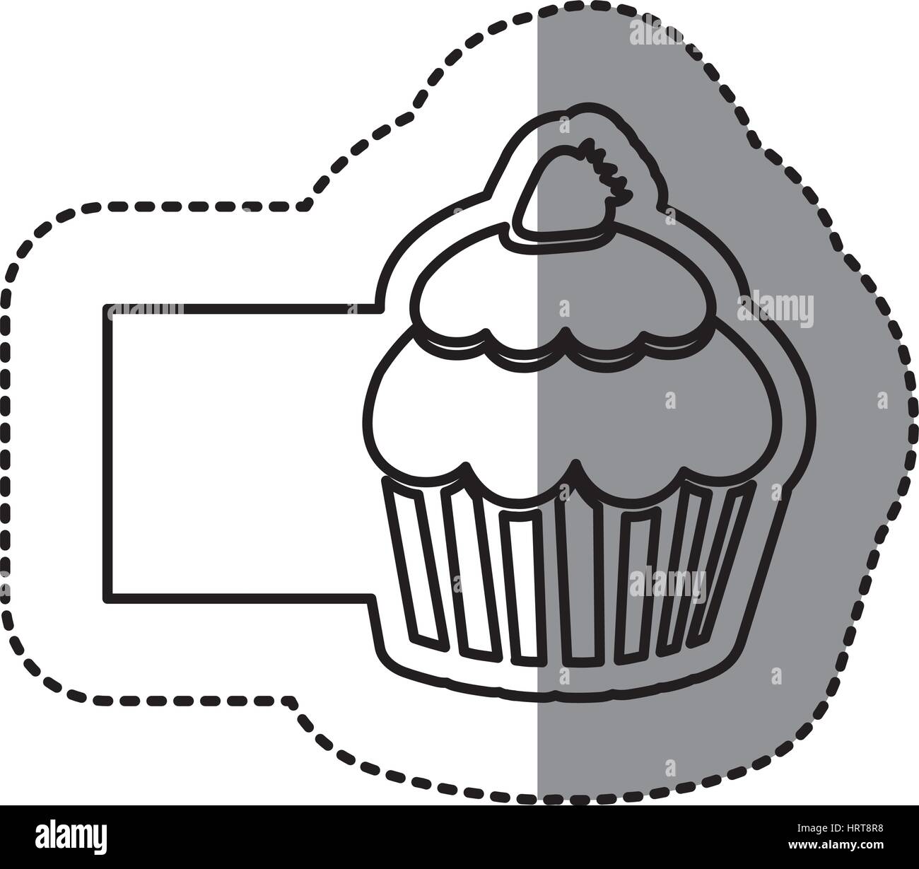 Bakery items black white Stock Vector Images - Alamy
