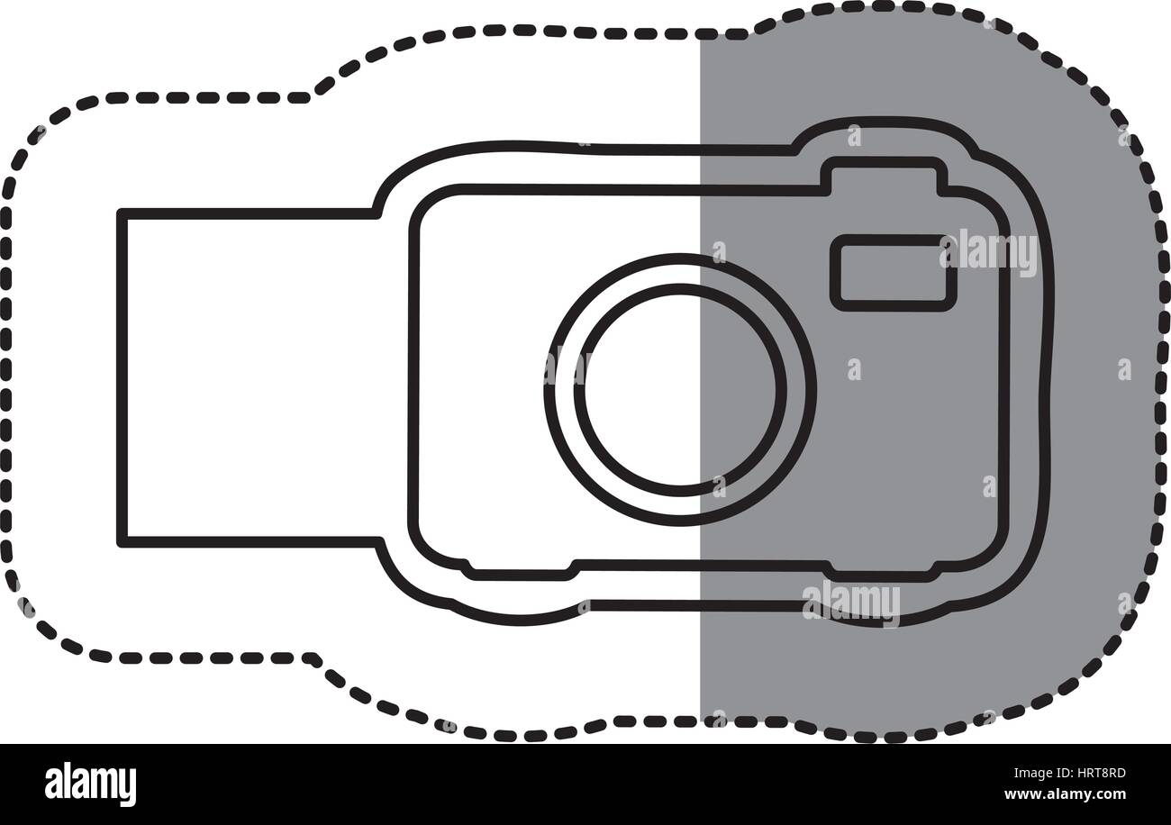 contour emblem sticker camera icon Stock Vector Image & Art - Alamy