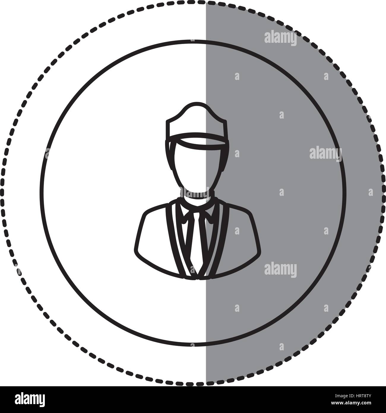 white emblem guard person icon Stock Vector Image & Art - Alamy