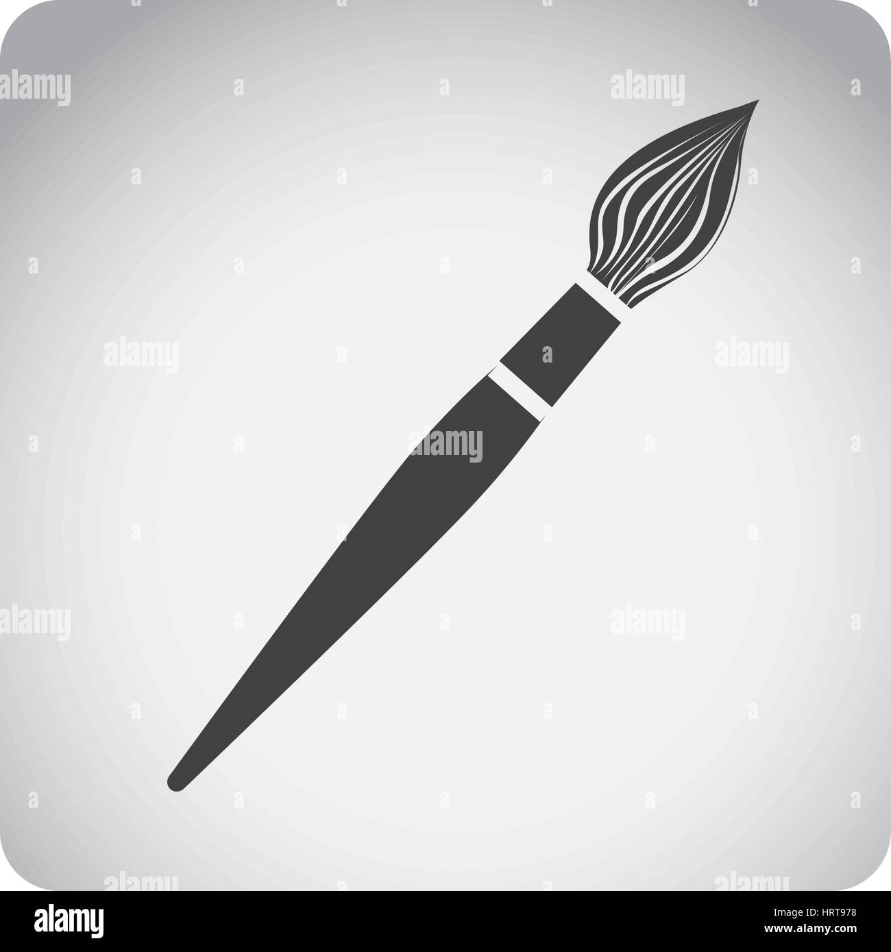 gray emblem paint brush icon Stock Vector Image & Art - Alamy