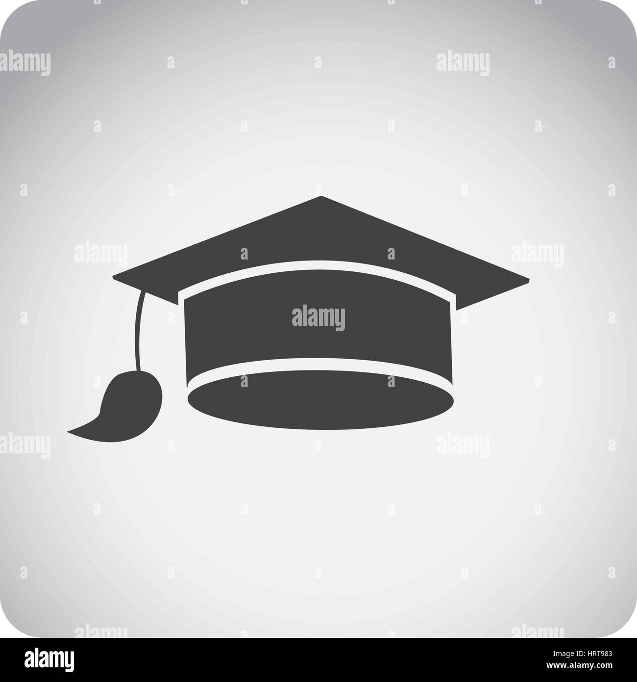 gray emblem graduation hat icon Stock Vector Image & Art - Alamy