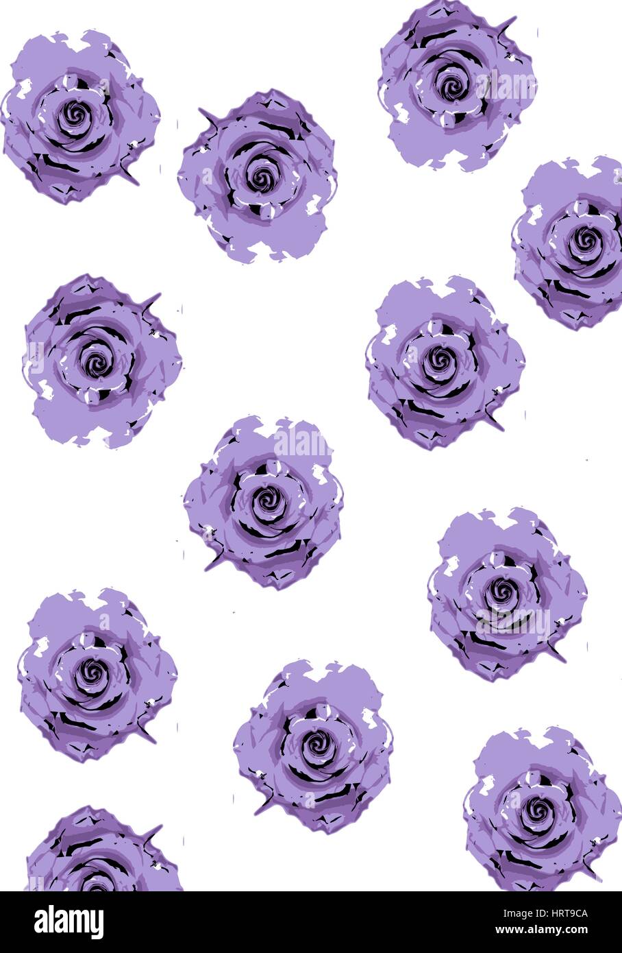 purple roses pattern background Stock Vector Image & Art - Alamy