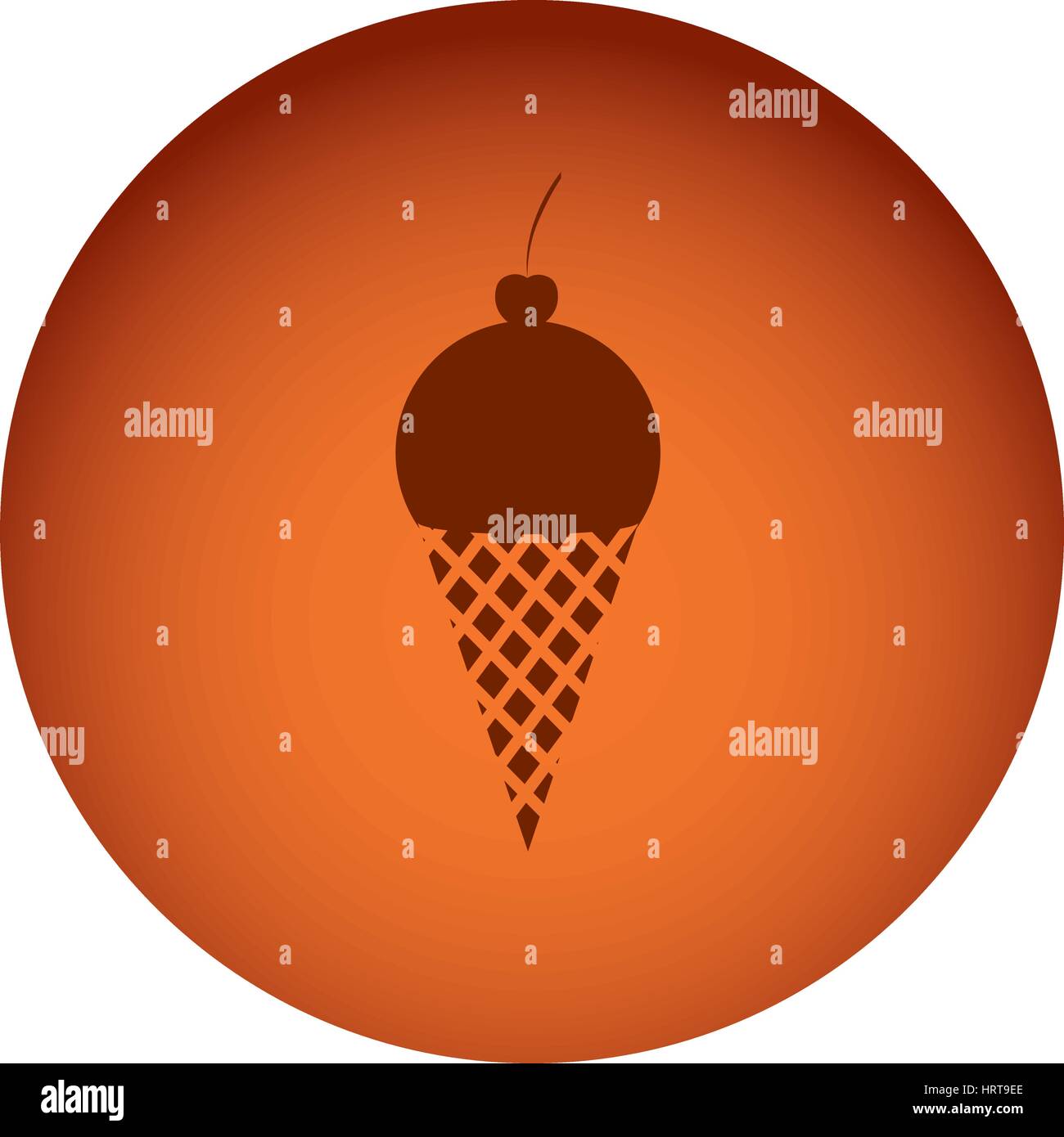 orange emblem ice cream icon Stock Vector Image & Art - Alamy