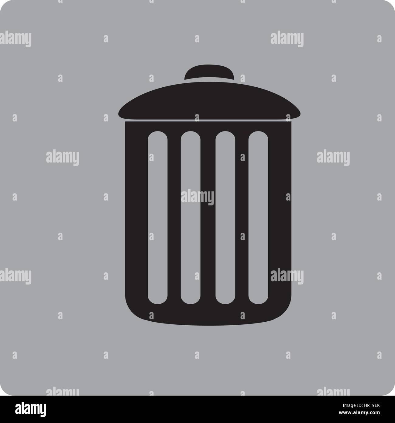 figure emblem metal trash can icon Stock Vector Image & Art - Alamy