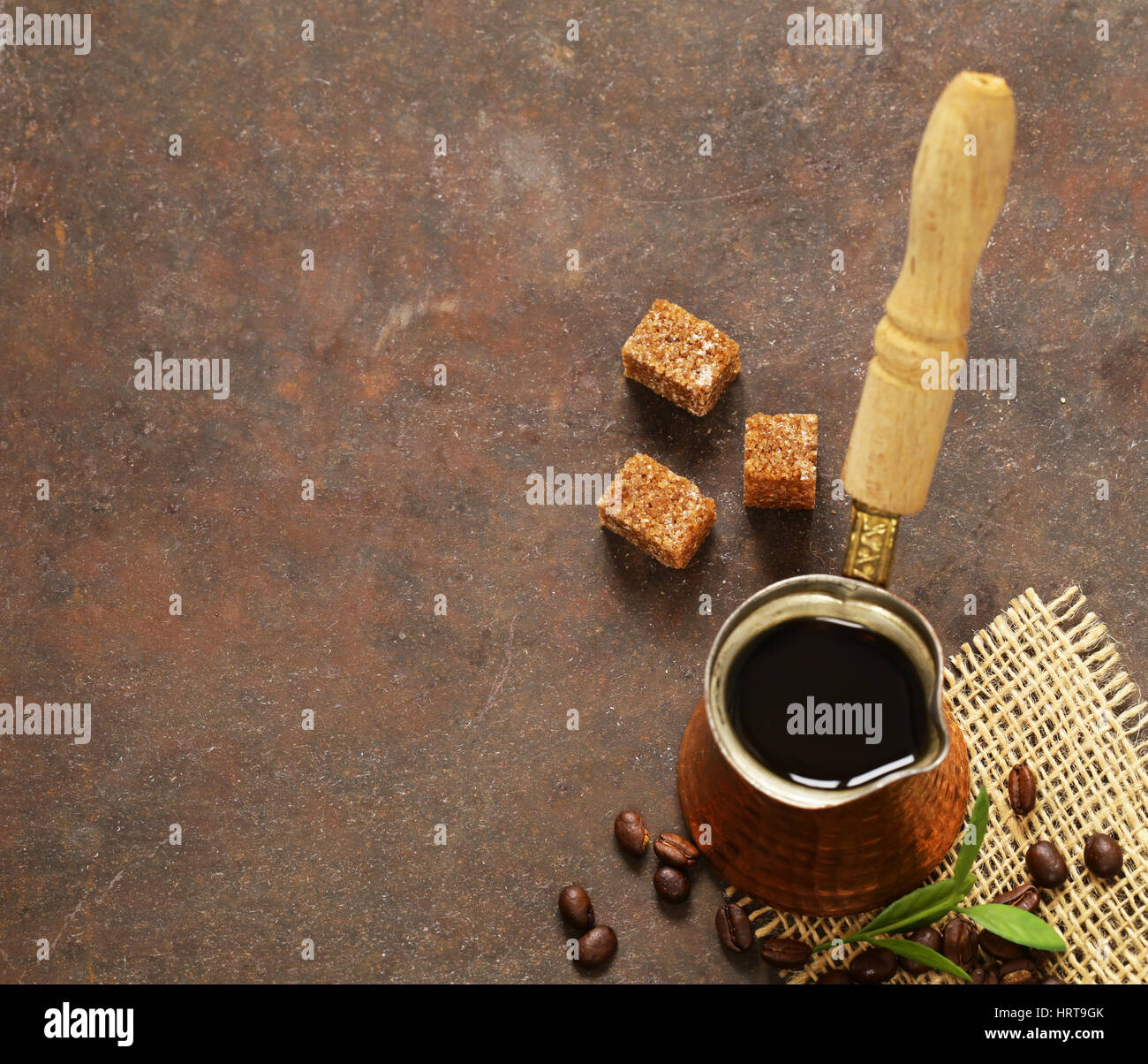 Copper cezve coffee grains hi-res stock photography and images - Alamy