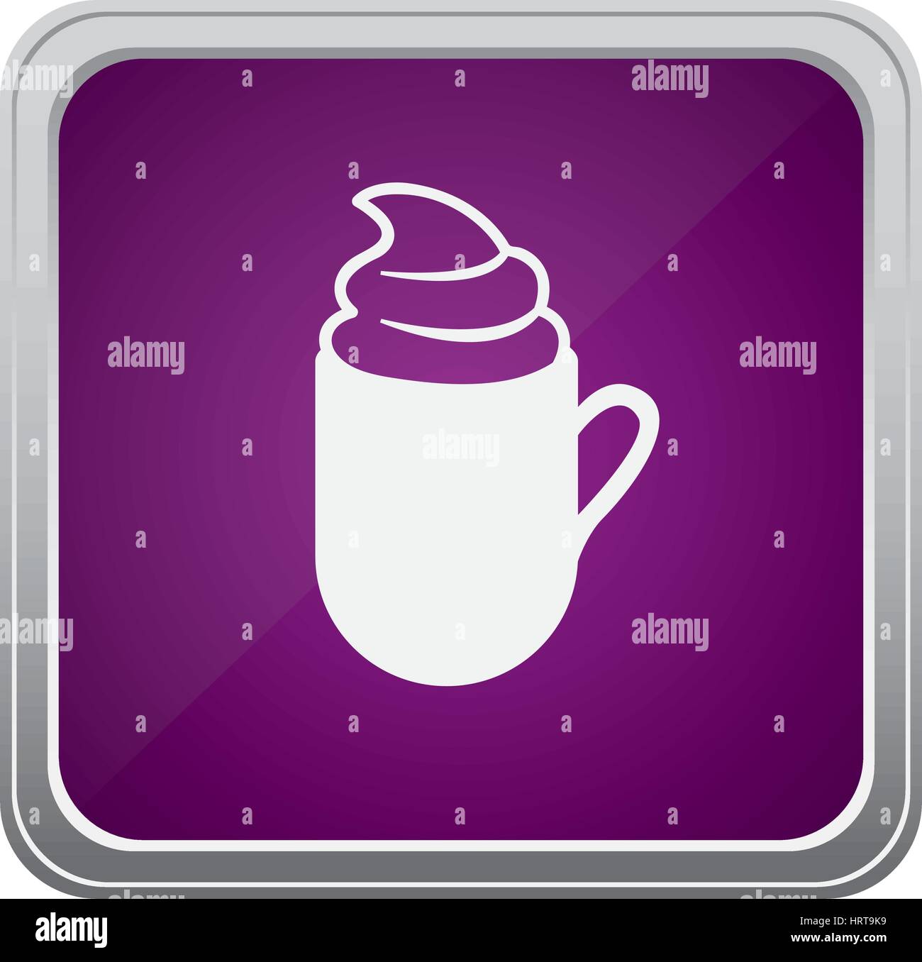 purple emblem cuppa coffee with cream icon Stock Vector Image & Art - Alamy
