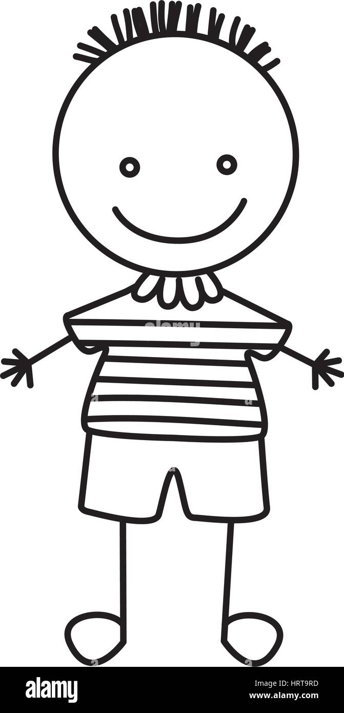 Stick Figure Little Boy