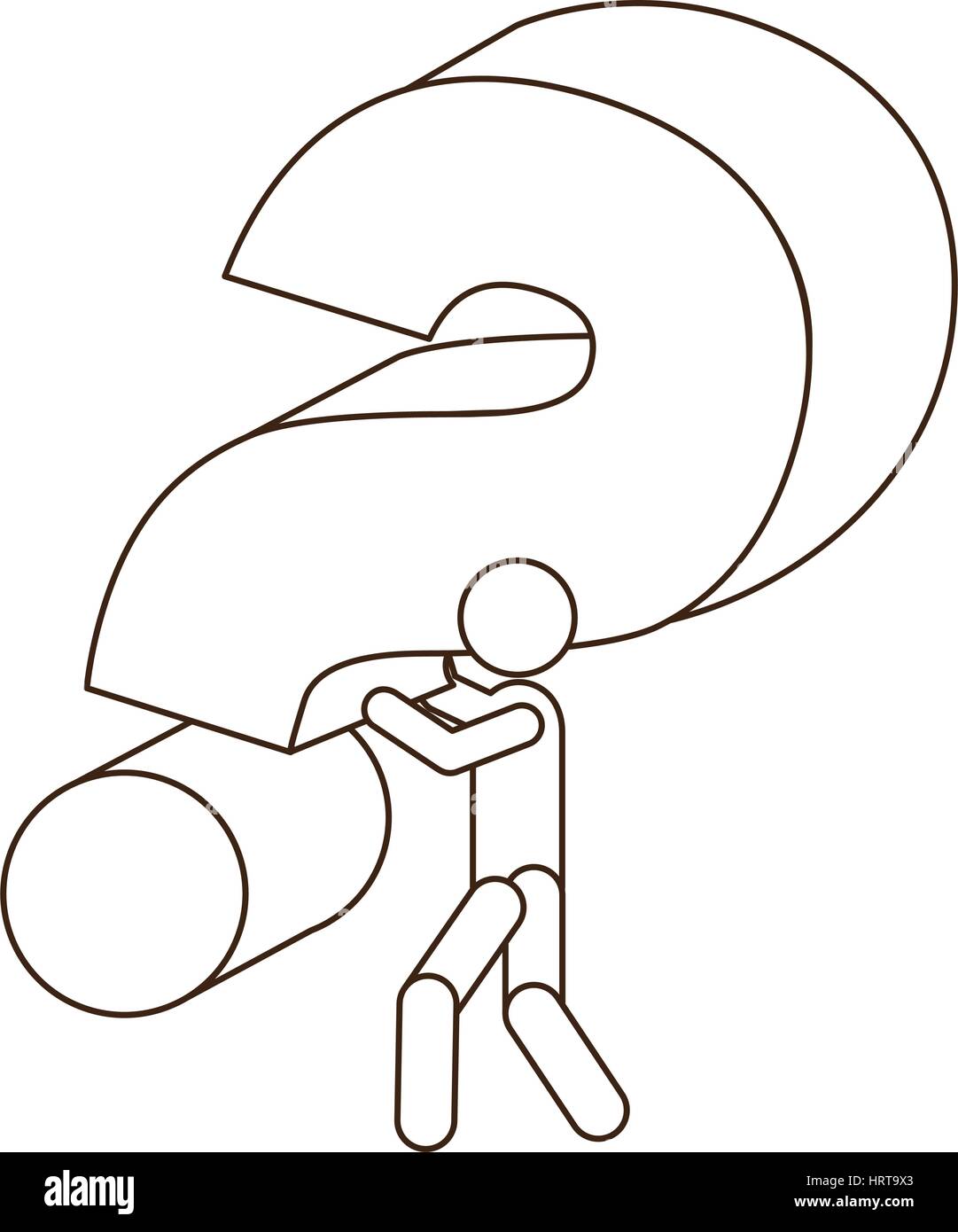 sketch contour person carrying question mark Stock Vector Image & Art ... sketch contour person carrying question mark Stock Vector Image & Art ...
