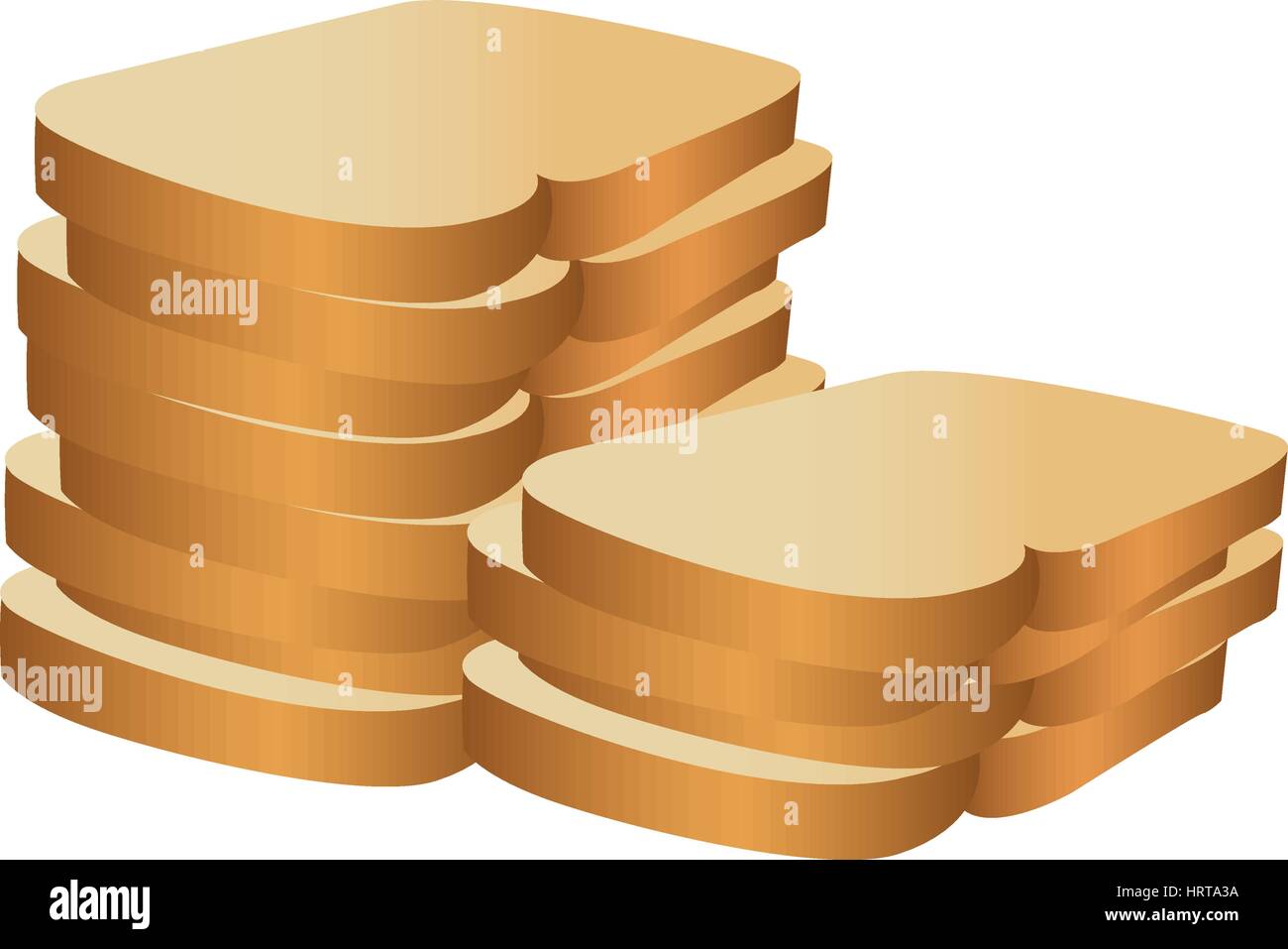 realistic picture stack slices bread bakery food Stock Vector Image ...