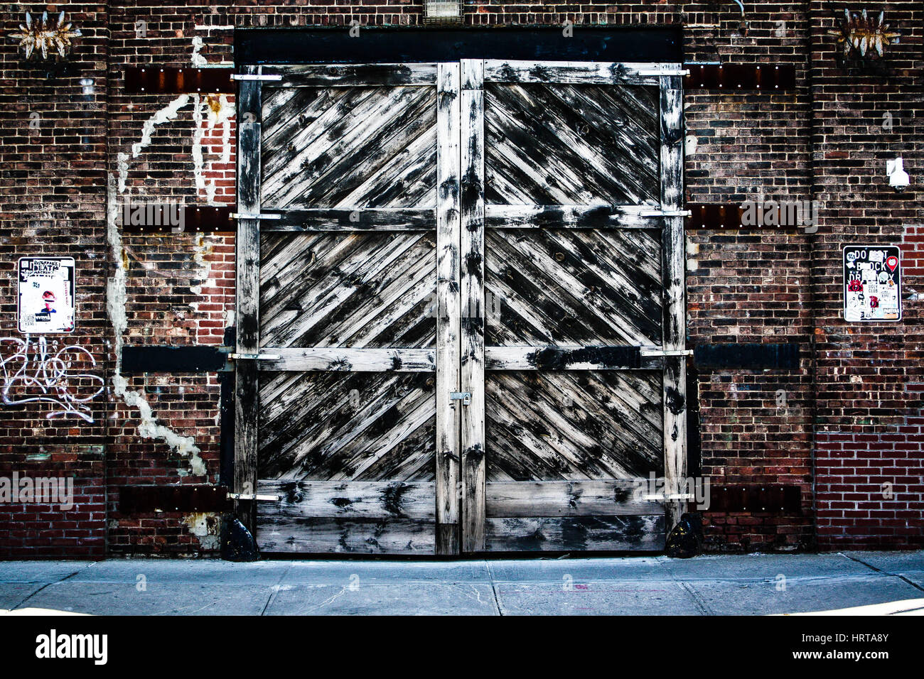 Wooden Doors - Williamsburg, Brooklyn Stock Photo - Alamy