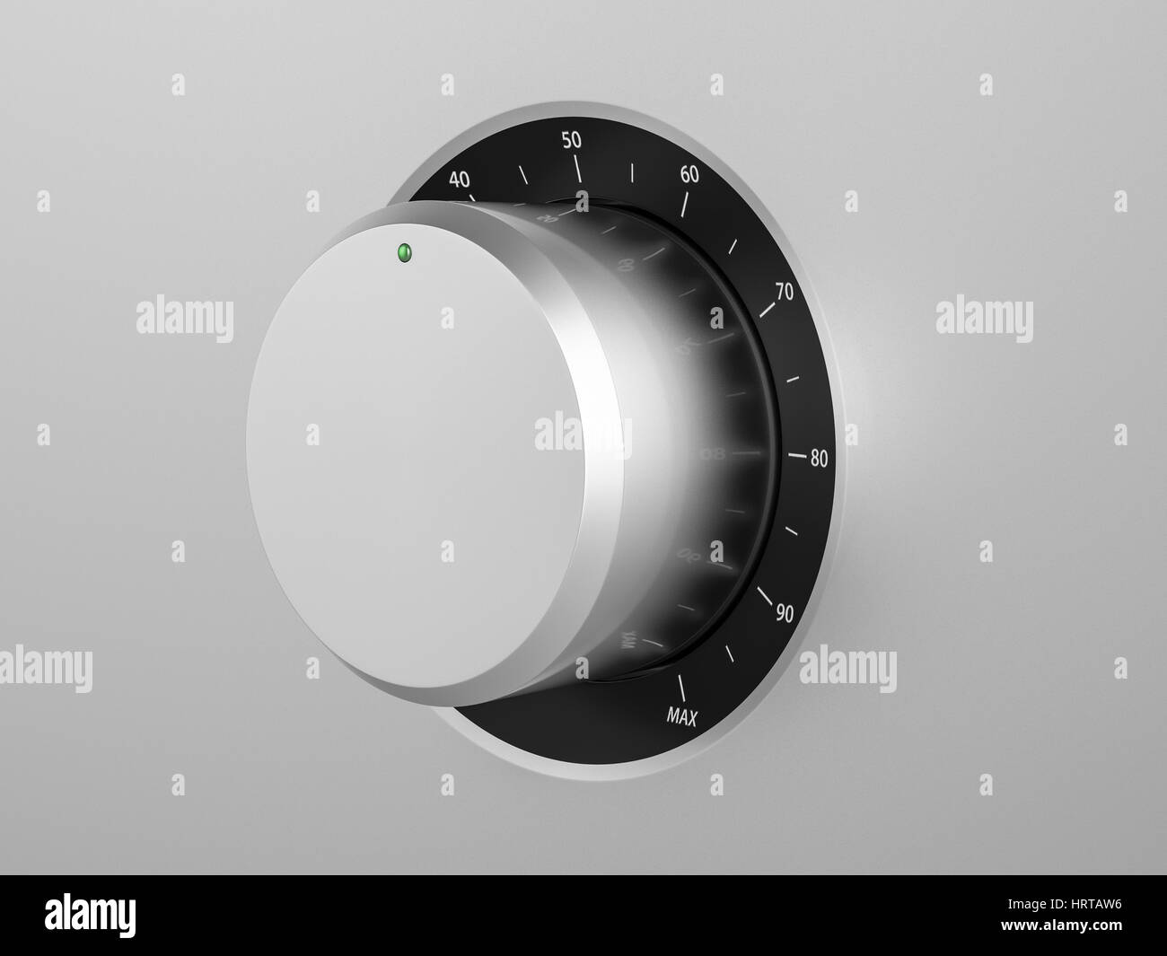 Metal sound volume control knob. 3d Illustration Stock Photo - Alamy