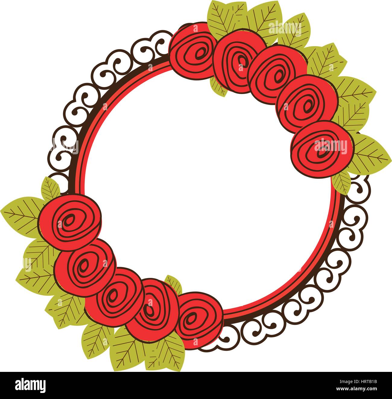 Circular frame beautiful roses garden hi-res stock photography and ...