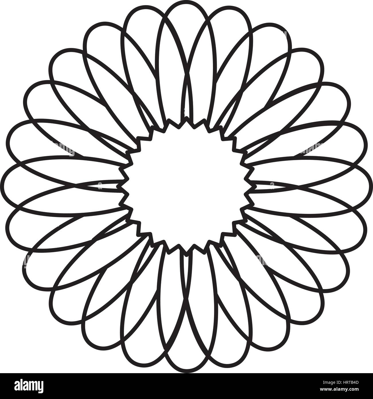 monochrome circular strokes forming flower Stock Vector Image & Art - Alamy