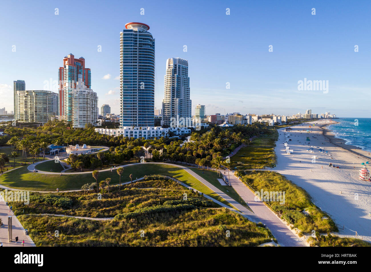 Miami Beach Florida,South Pointe Park,high rise condominium buildings ...
