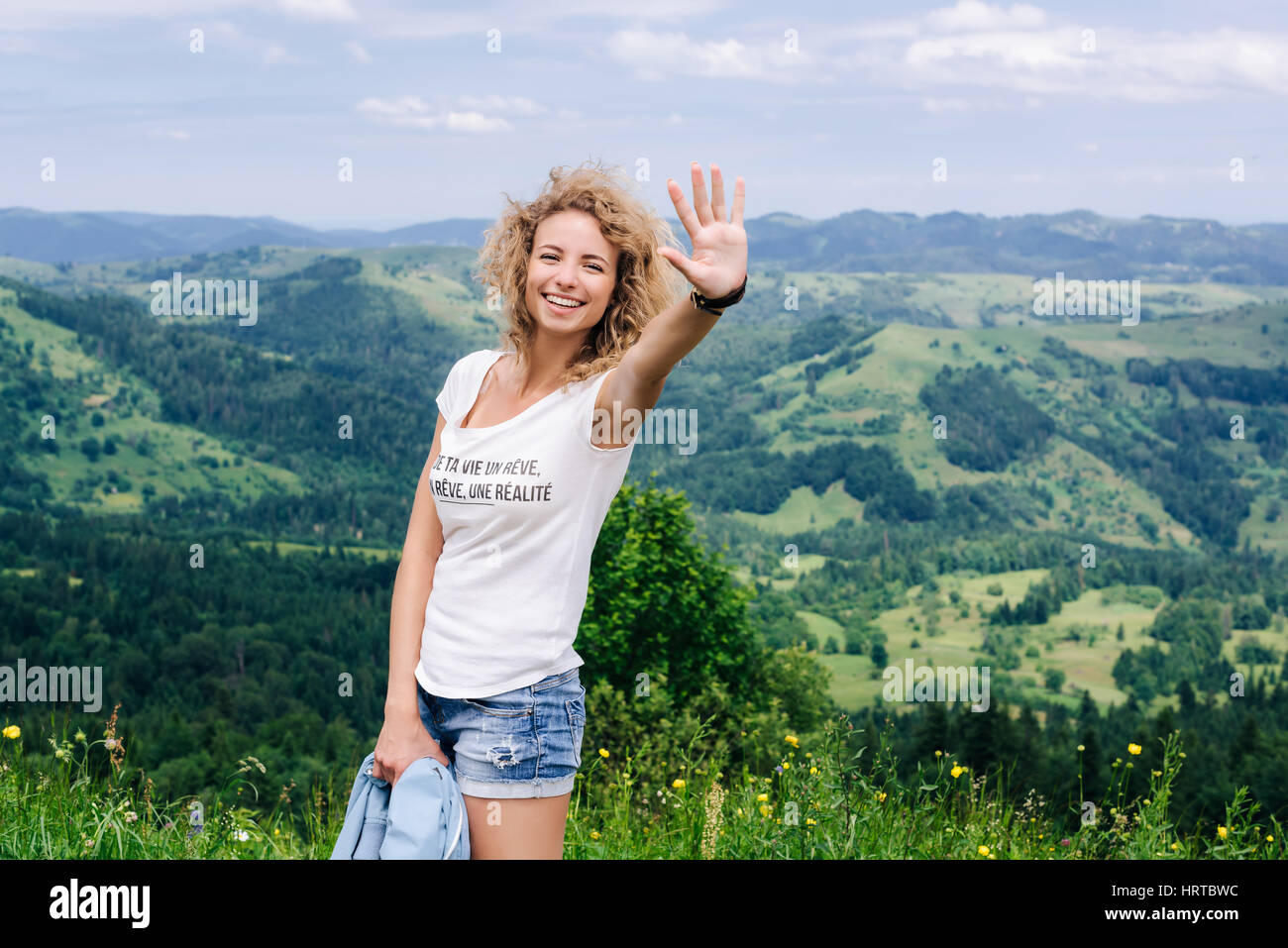 Girl waves hi-res stock photography and images - Alamy