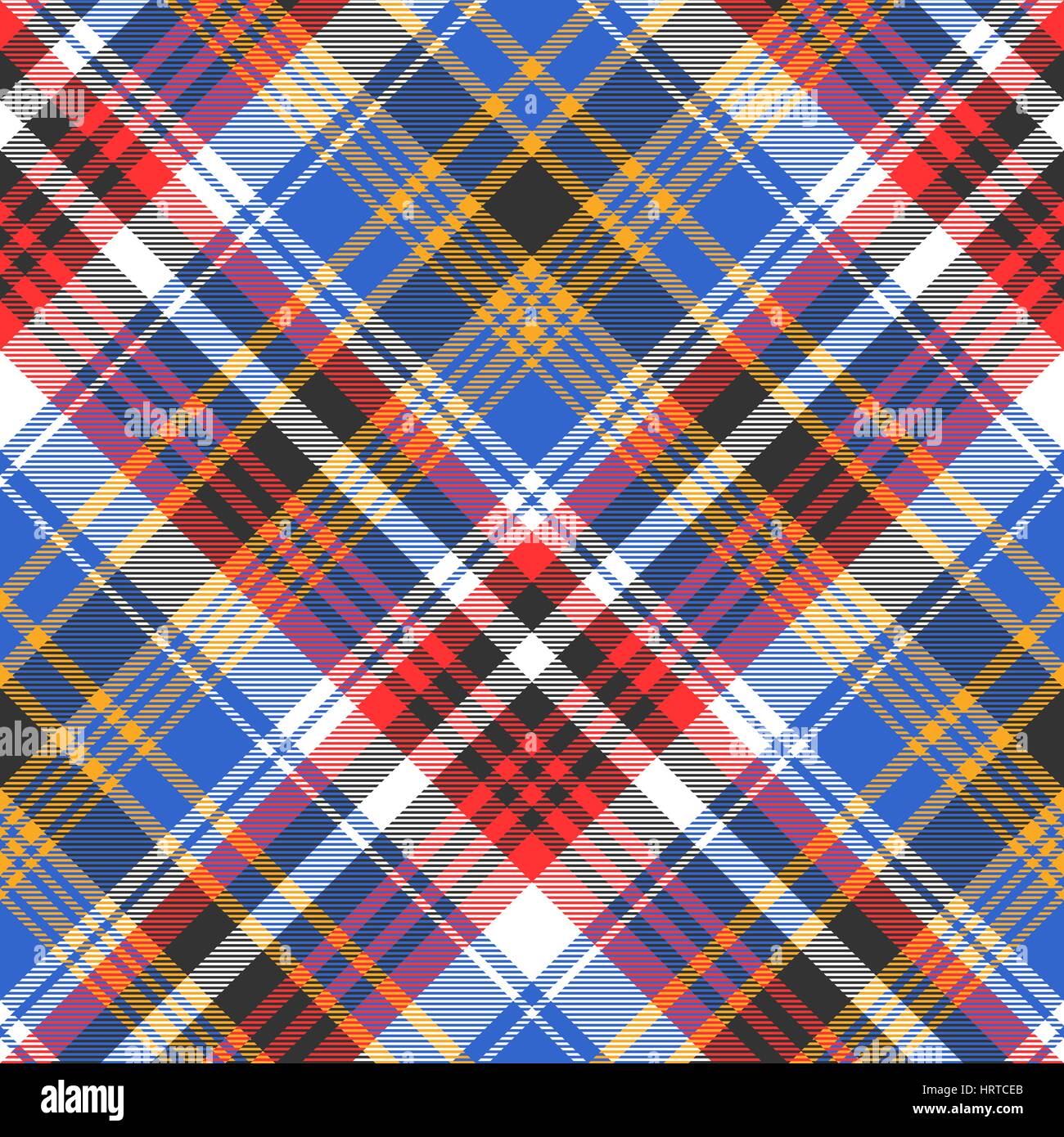 Blue check plaid tartan seamless pattern. Vector illustration Stock ...