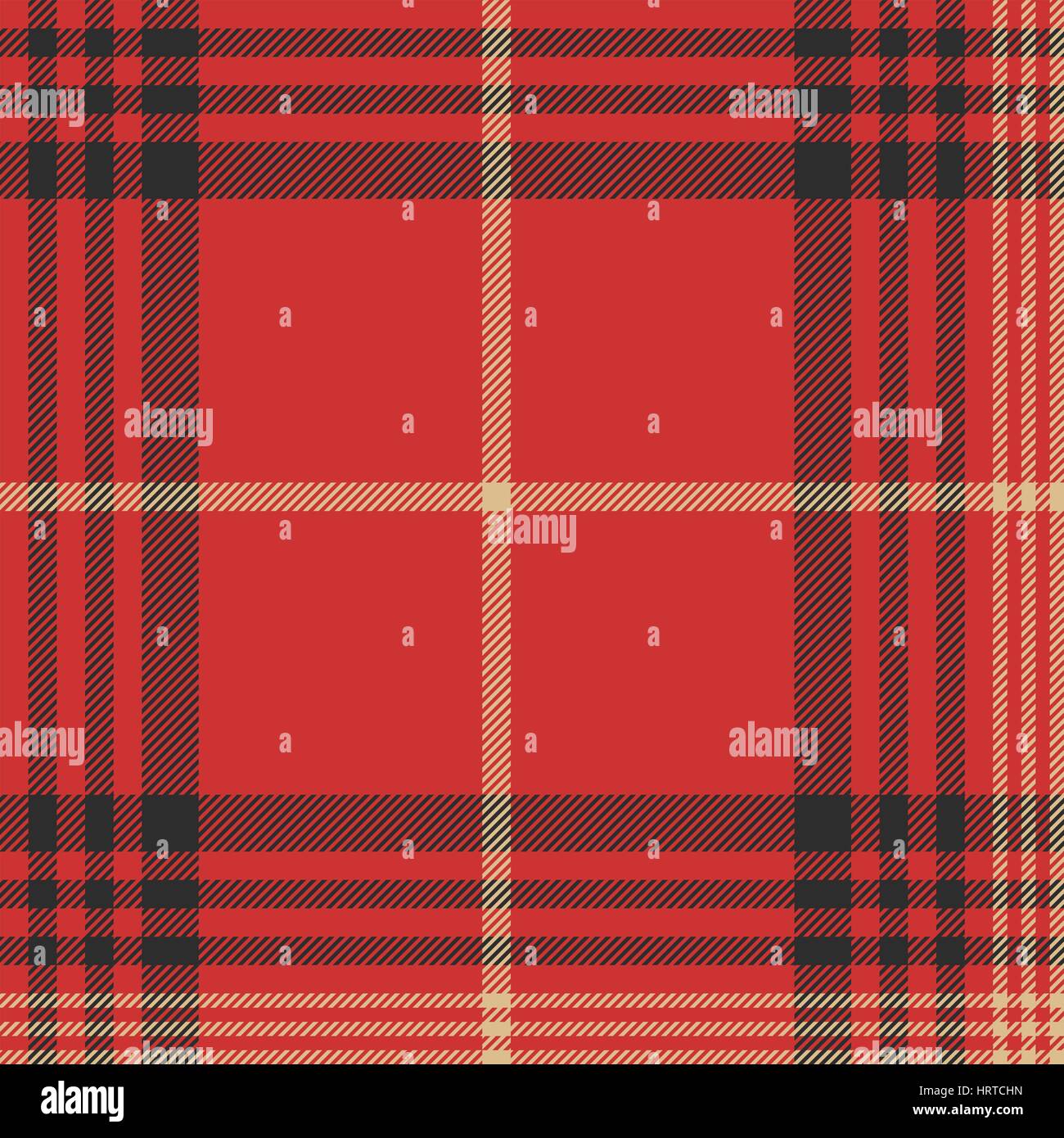 Check red tartan seamless pattern. Vector illustration Stock Vector ...